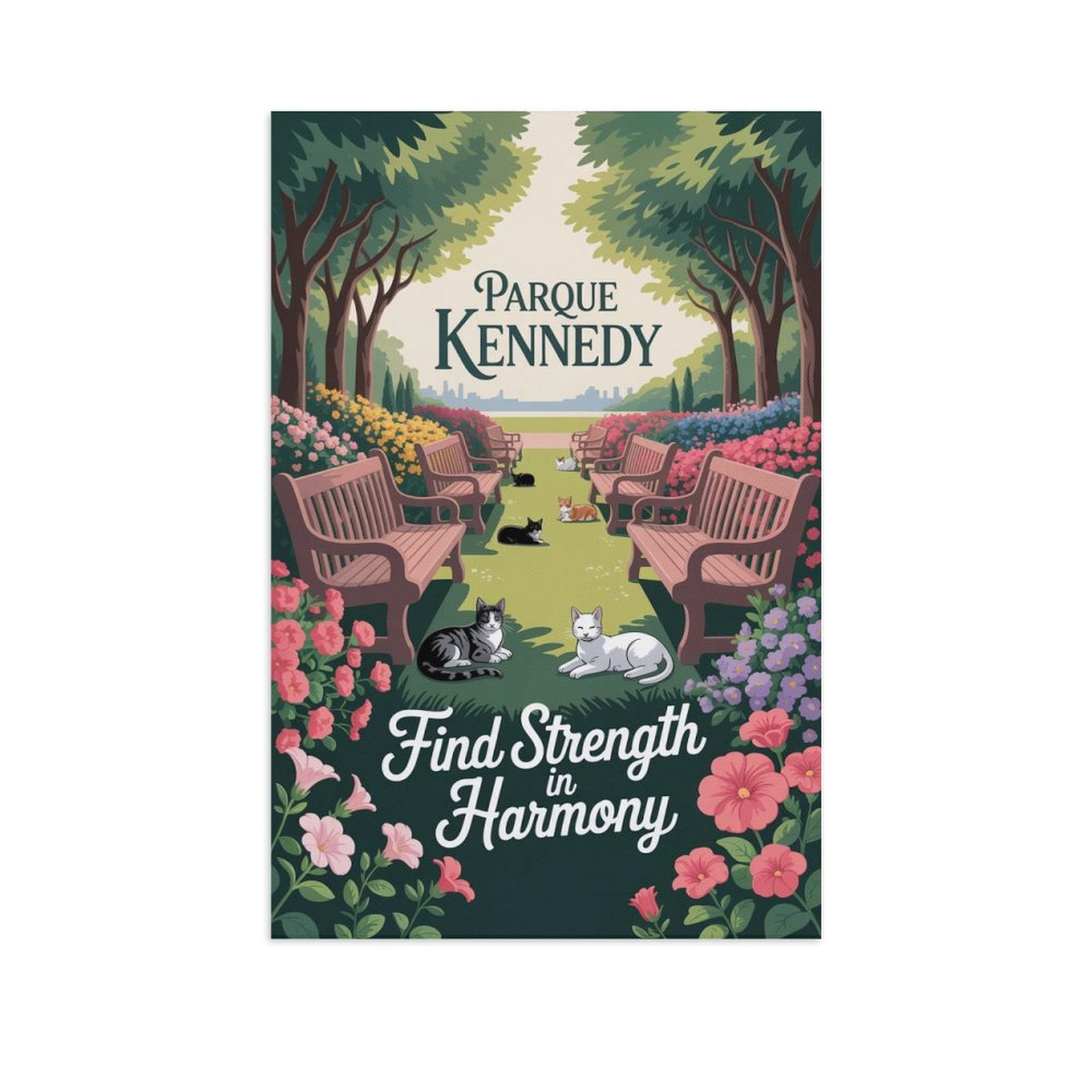 Inspirational Wall Art Parque Kennedy Motivational Travel Poster for ...
