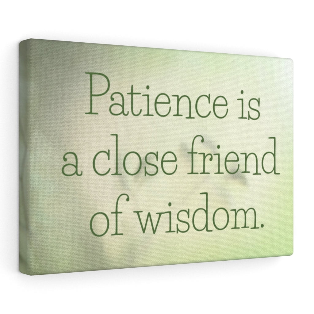 Inspirational Wall Art Patience Is A Close Friend Motivational Print ...