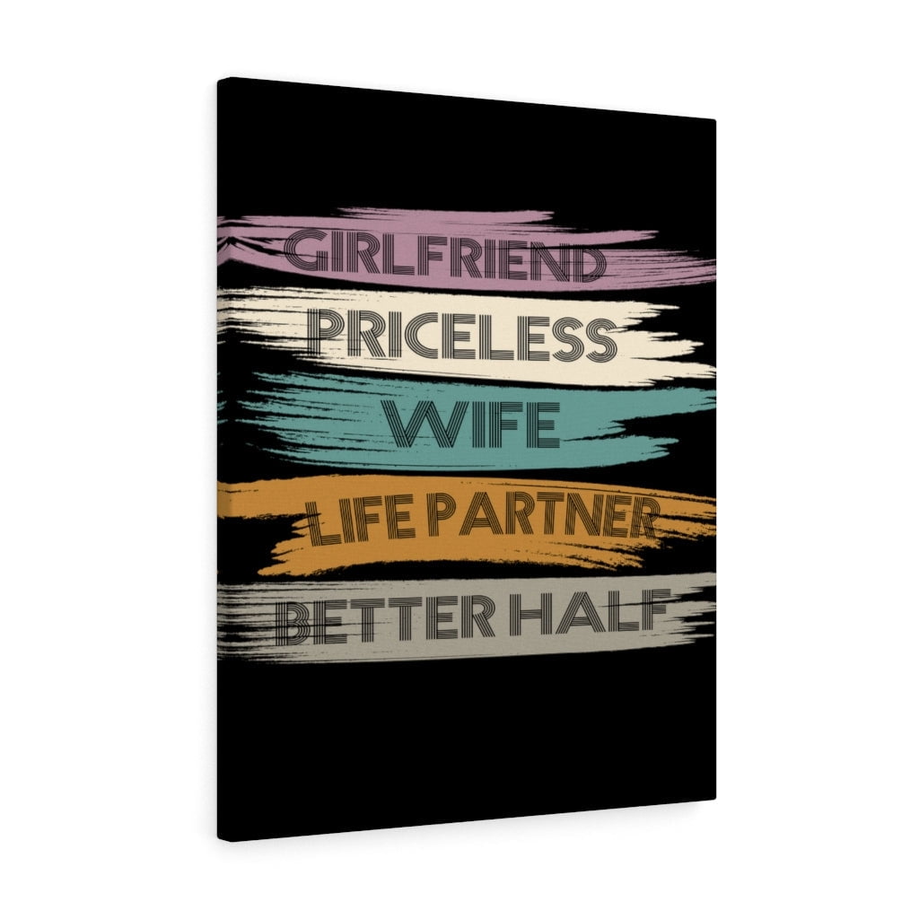 Inspirational Wall Art Priceless Wife Life Partner Wall Art Motivation ...
