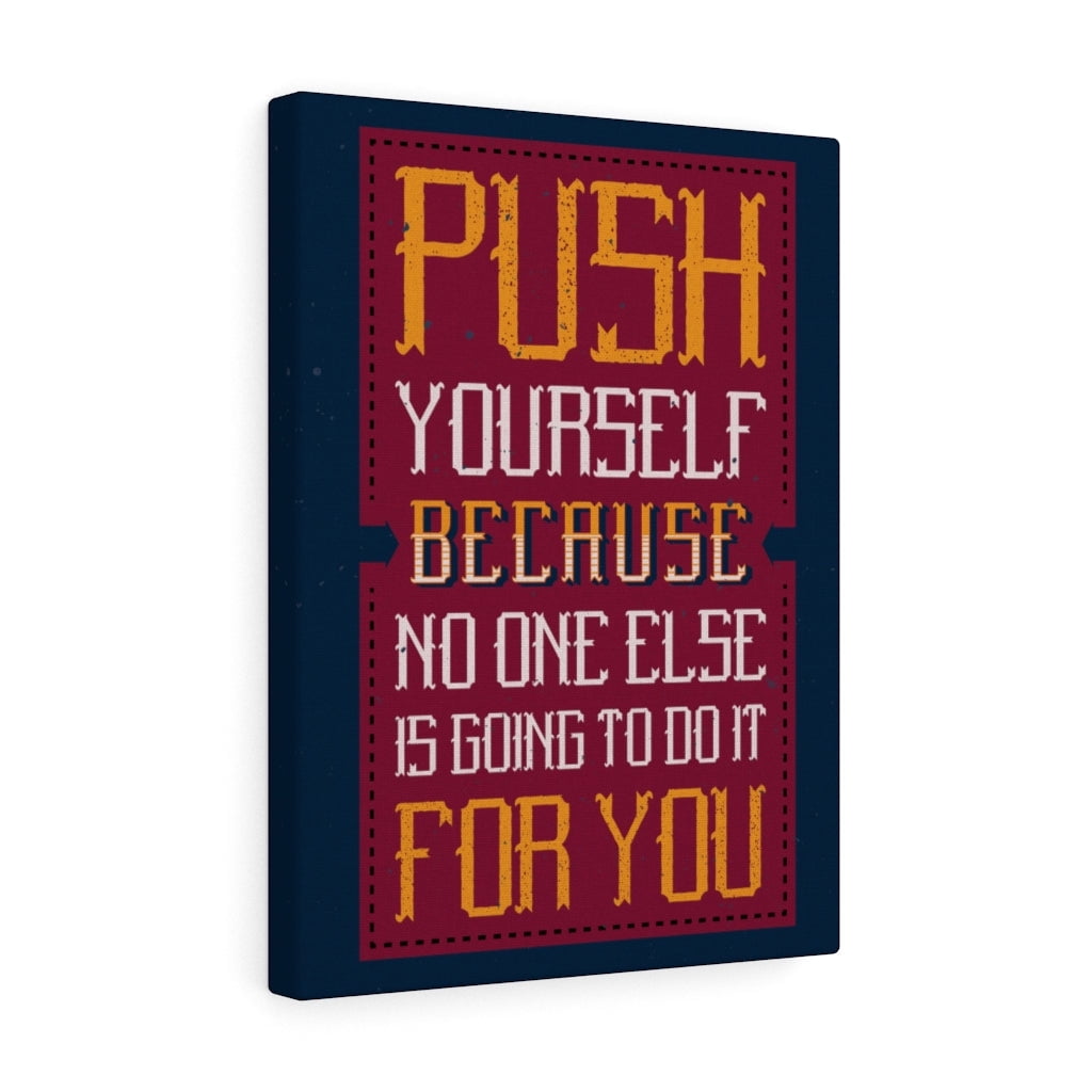 Inspirational Wall Art Push Yourself Wall Art Motivational Motto ...
