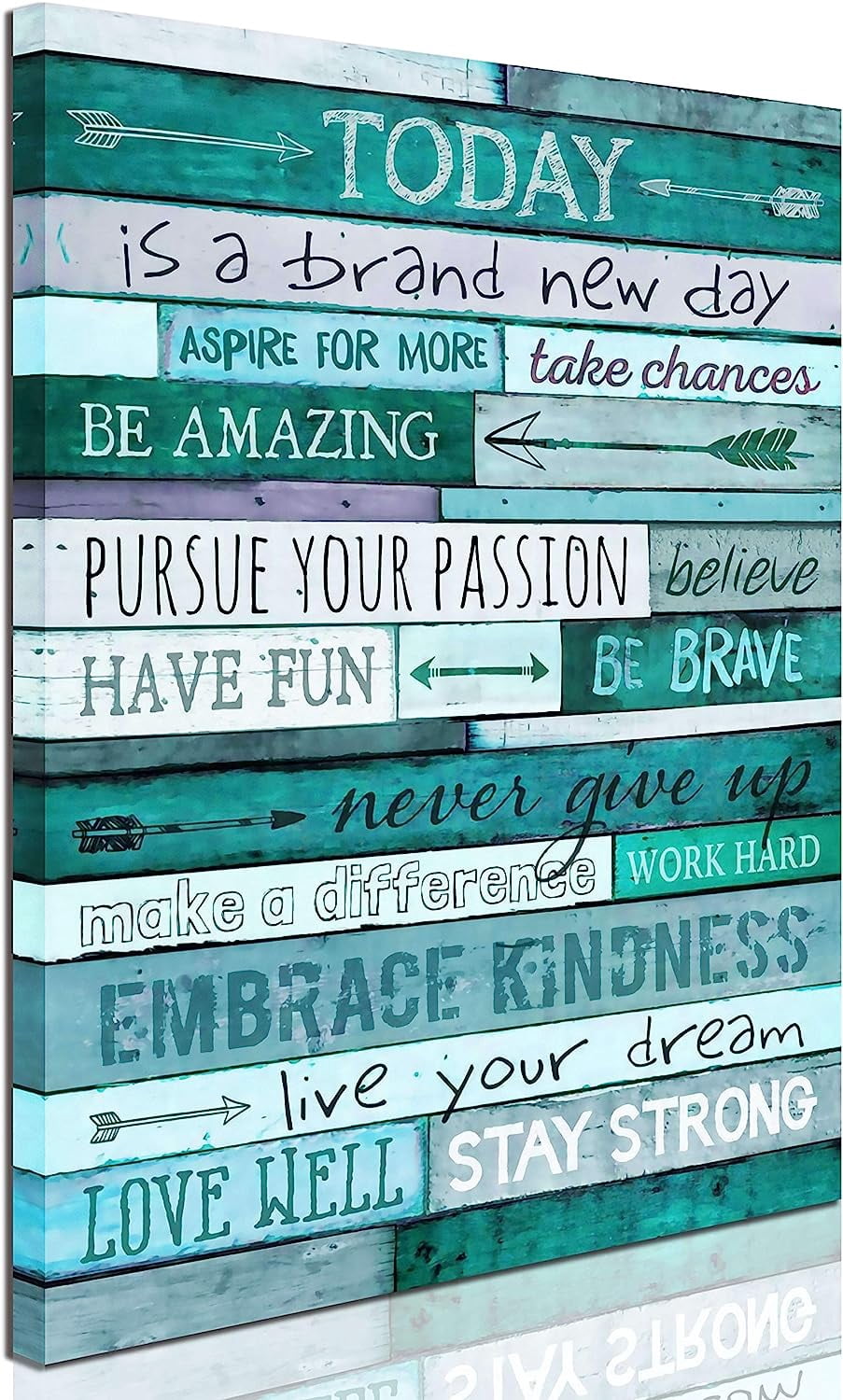 Inspirational Wall-Art - Quotes Office Teal Decor For Bedroom - Word ...
