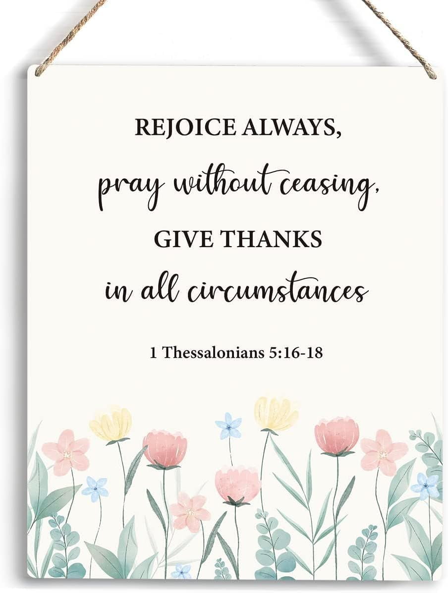Inspirational Wall Art Rejoice Always Pray Without Ceasing Give Thanks ...