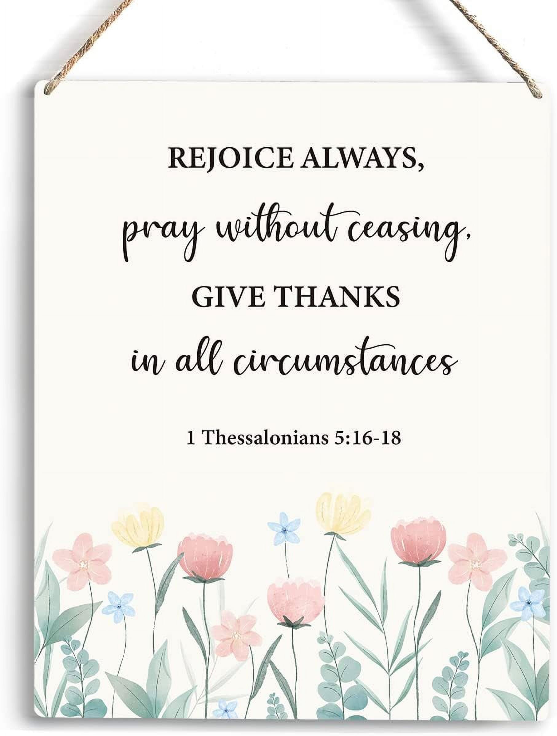 Inspirational Wall Art Rejoice Always Pray Without Ceasing Give Thanks ...