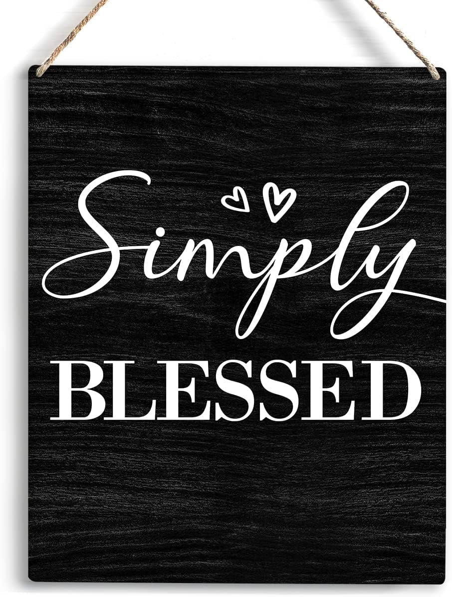 Inspirational Wall Art Simply Blessed Sign Christian Religious Gifts ...