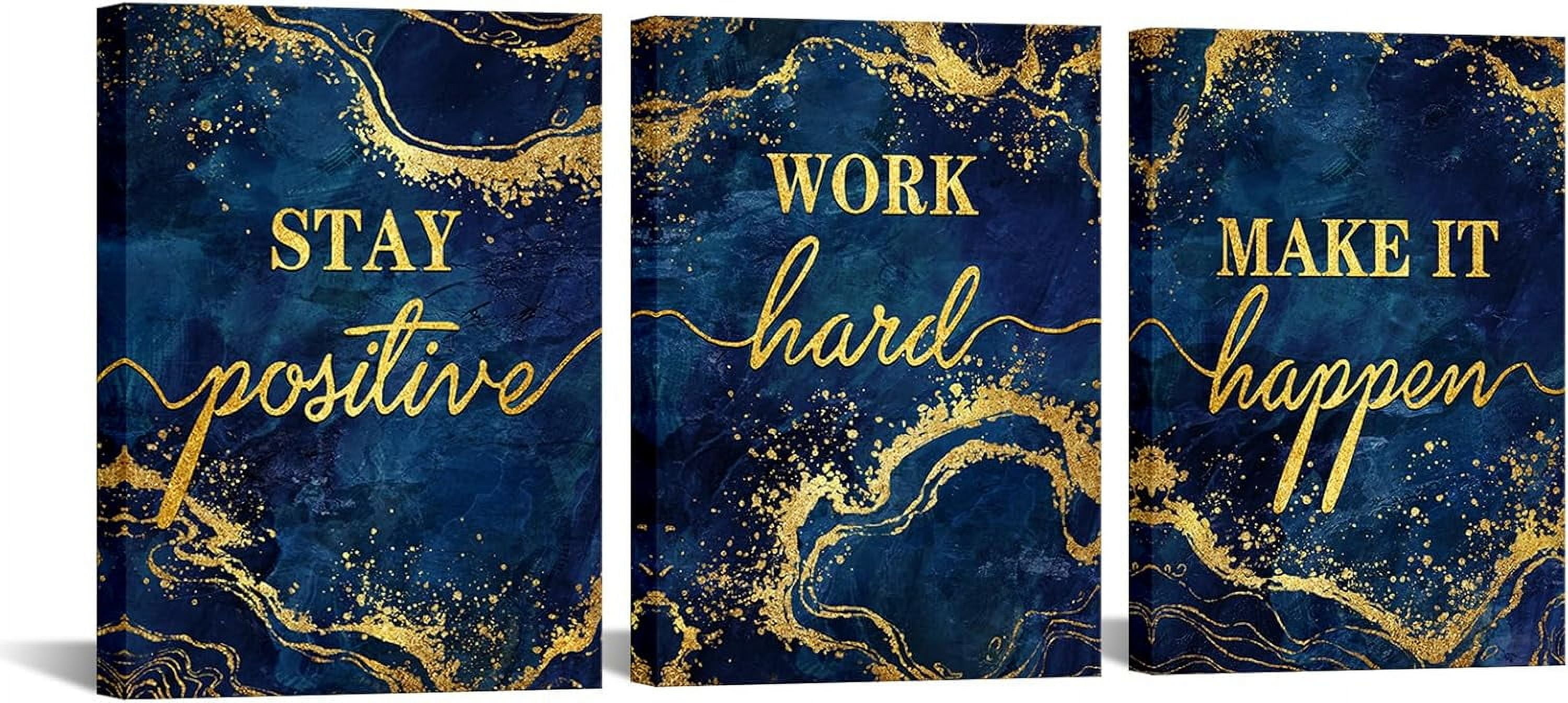 Inspirational Wall Art Stay Positive Work Hard Make It Happen Office ...