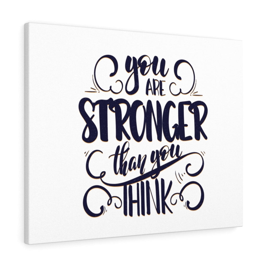 Inspirational Wall Art Stronger Than You Think Wall Art Motivational ...