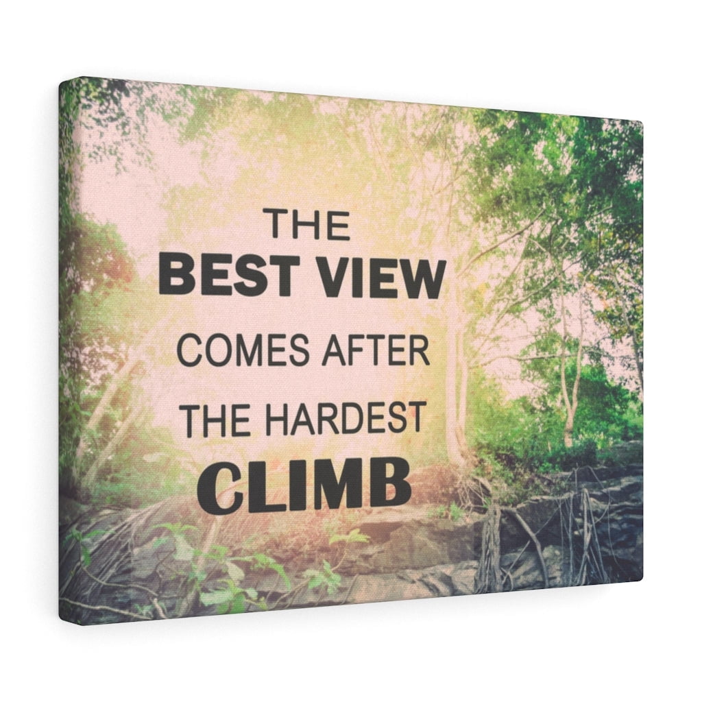 Inspirational Wall Art The Best View Comes Forest Motivational Print ...