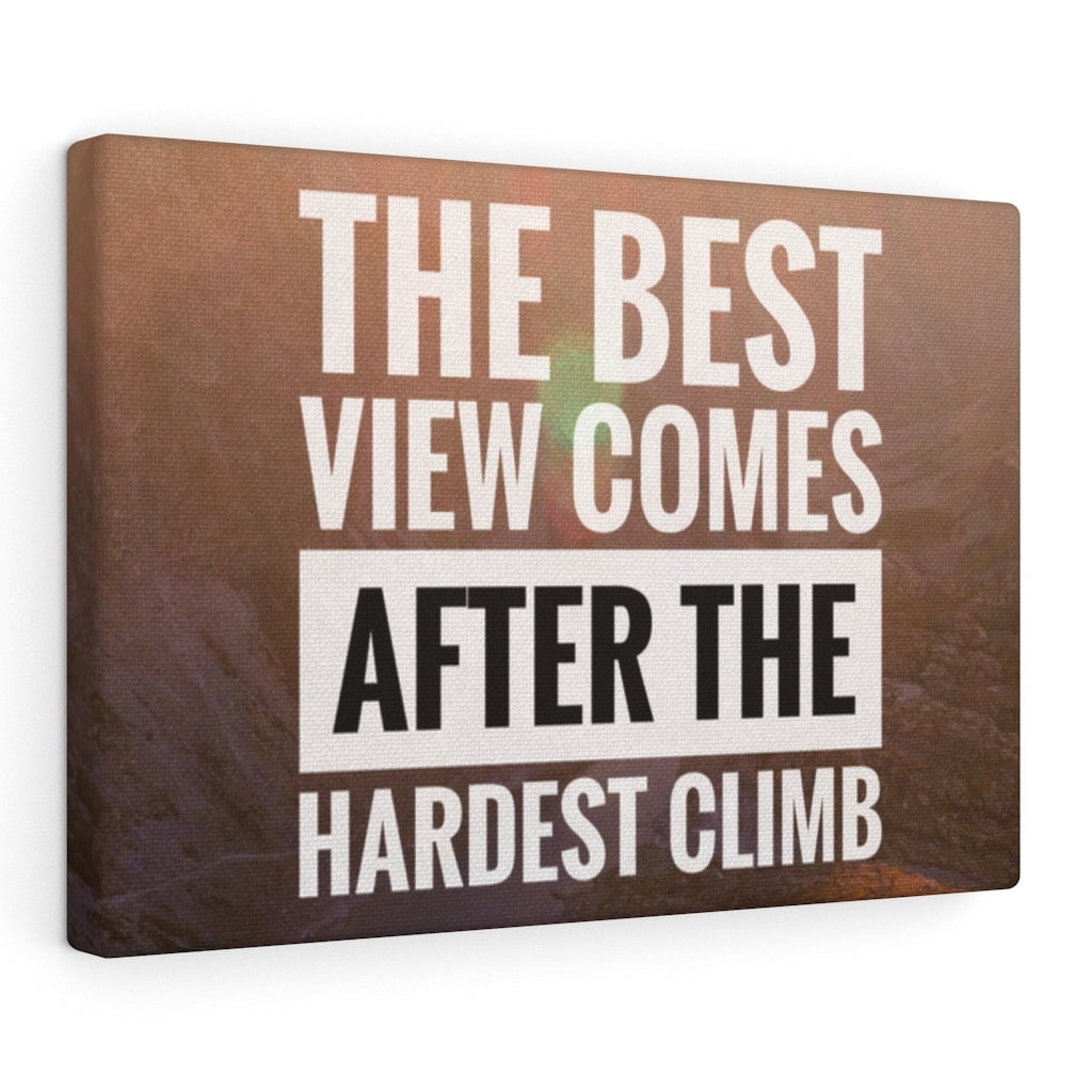 Inspirational Wall Art The Best View Motivational Print Ready to Hang ...