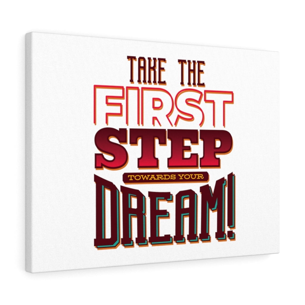 Inspirational Wall Art The First Step Wall Art Motivational Motto ...