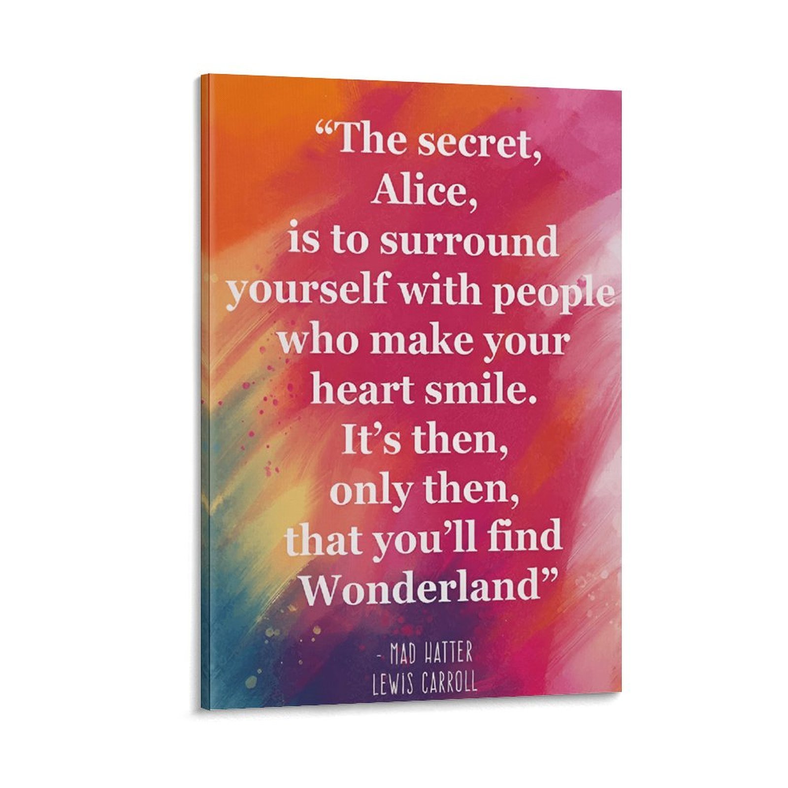 Inspirational Wall Art The Secret Quote Alice In Wonderland Watercolor ...