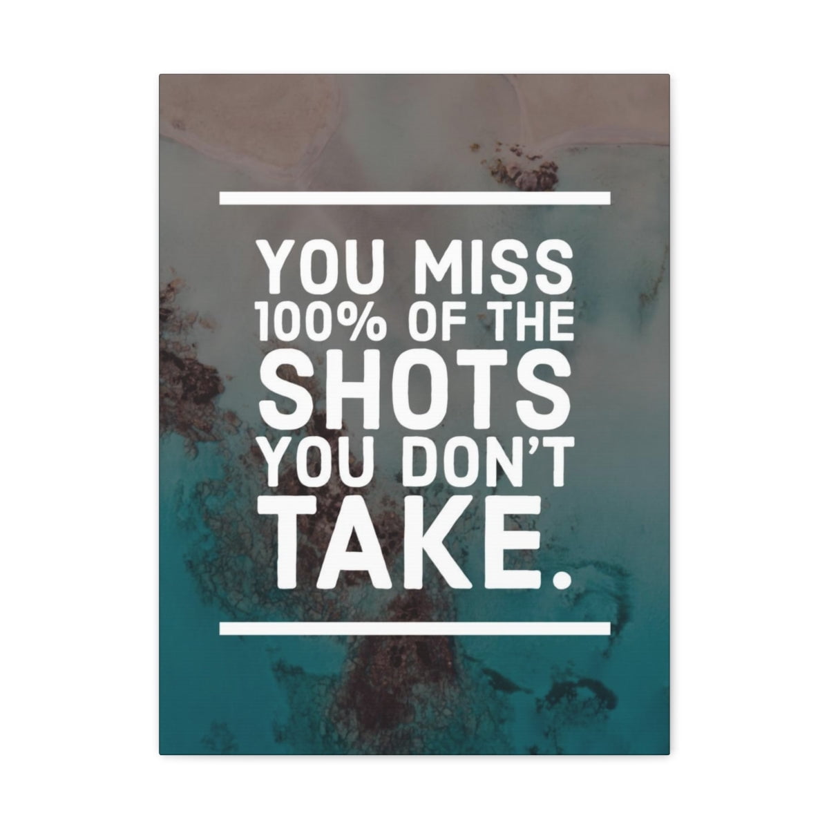 Inspirational Wall Art The Shots You Don't Take Motivation Wall Decor ...