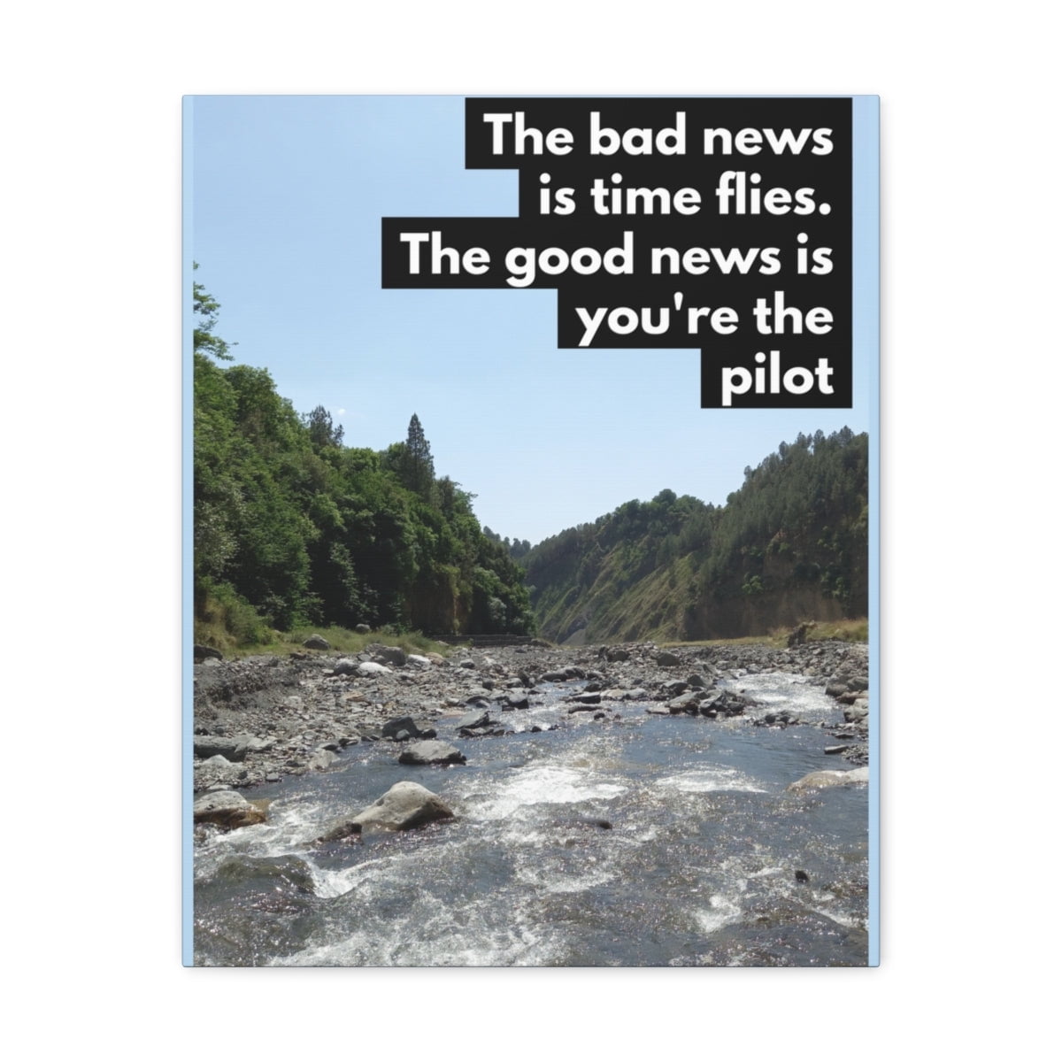 Inspirational Wall Art Time Flies You're The Pilot Motivation Wall ...