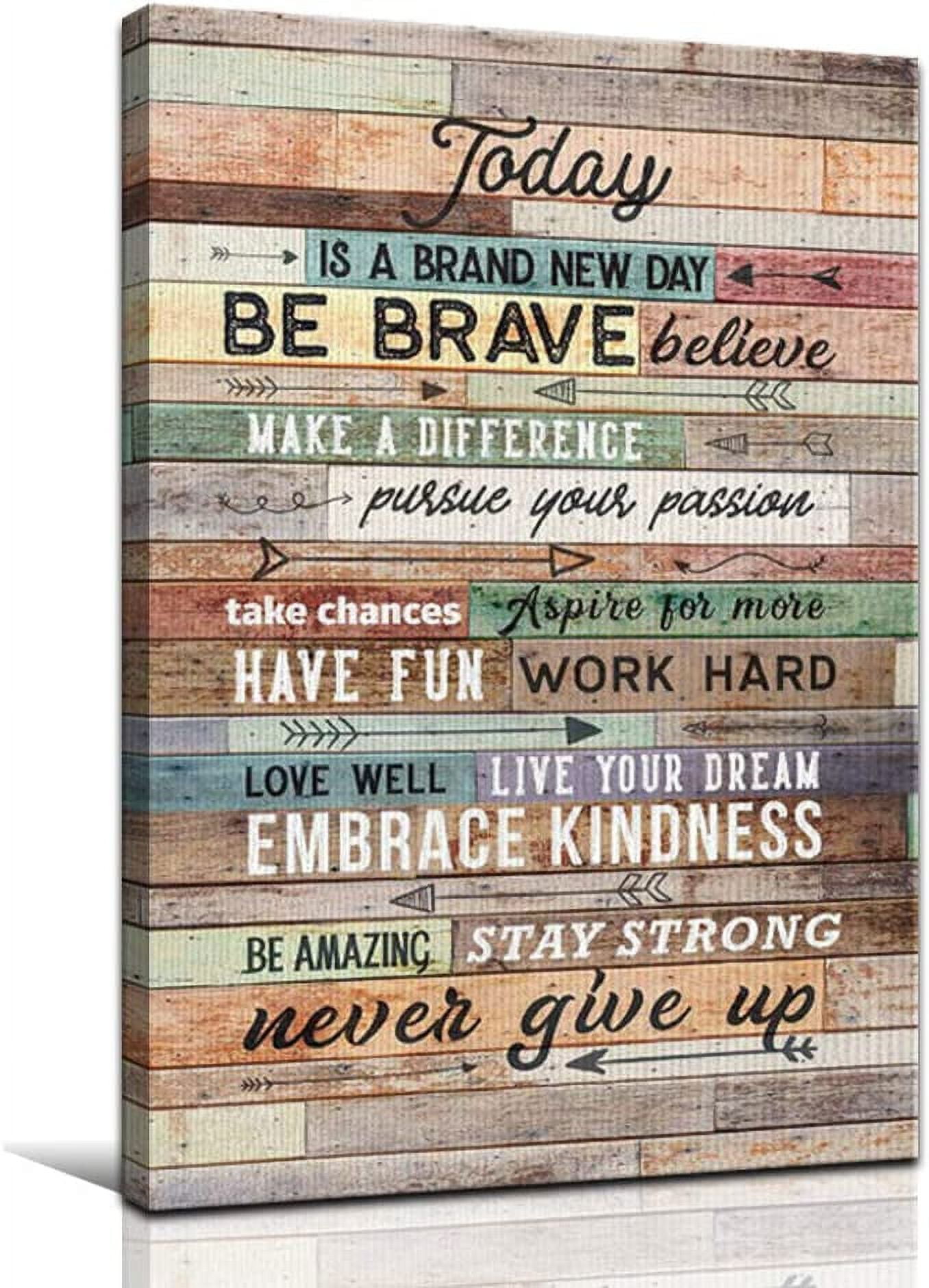 Inspirational Wall Art for Women Today is a New Day Quotes Poster ...