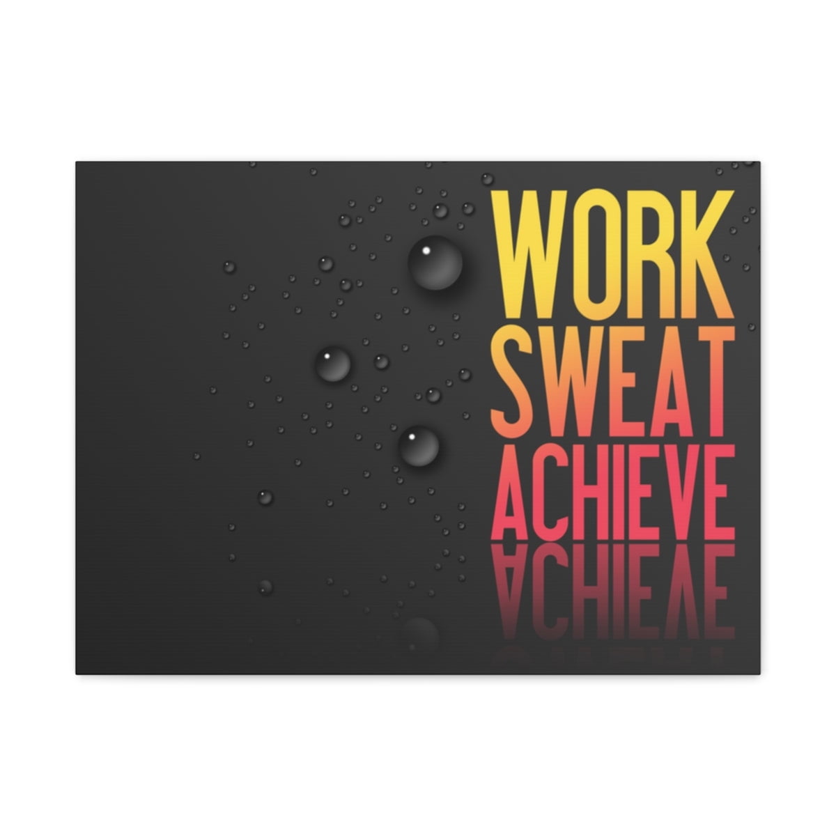 Inspirational Wall Art Work Sweat Achieve Motivation Wall Decor for ...