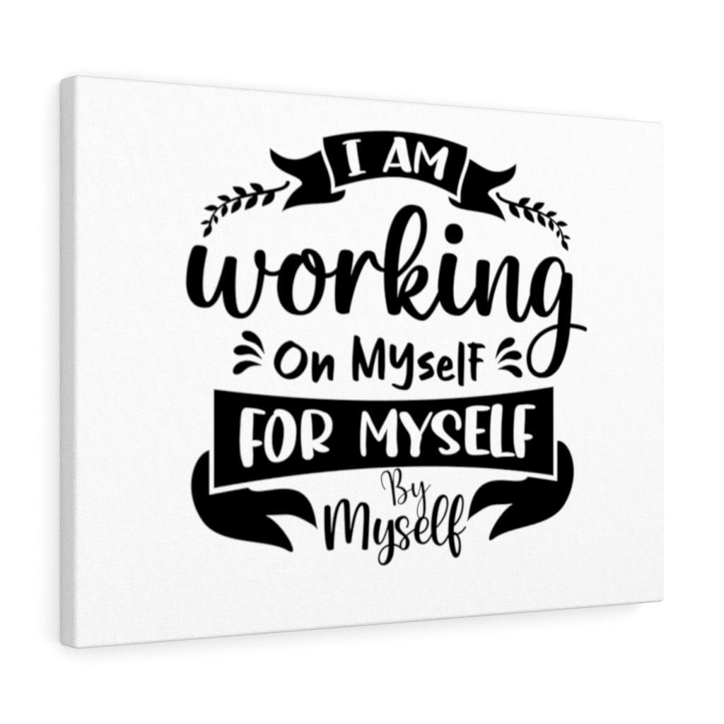 Inspirational Wall Art Working On Myself Wall Art Motivational Motto ...