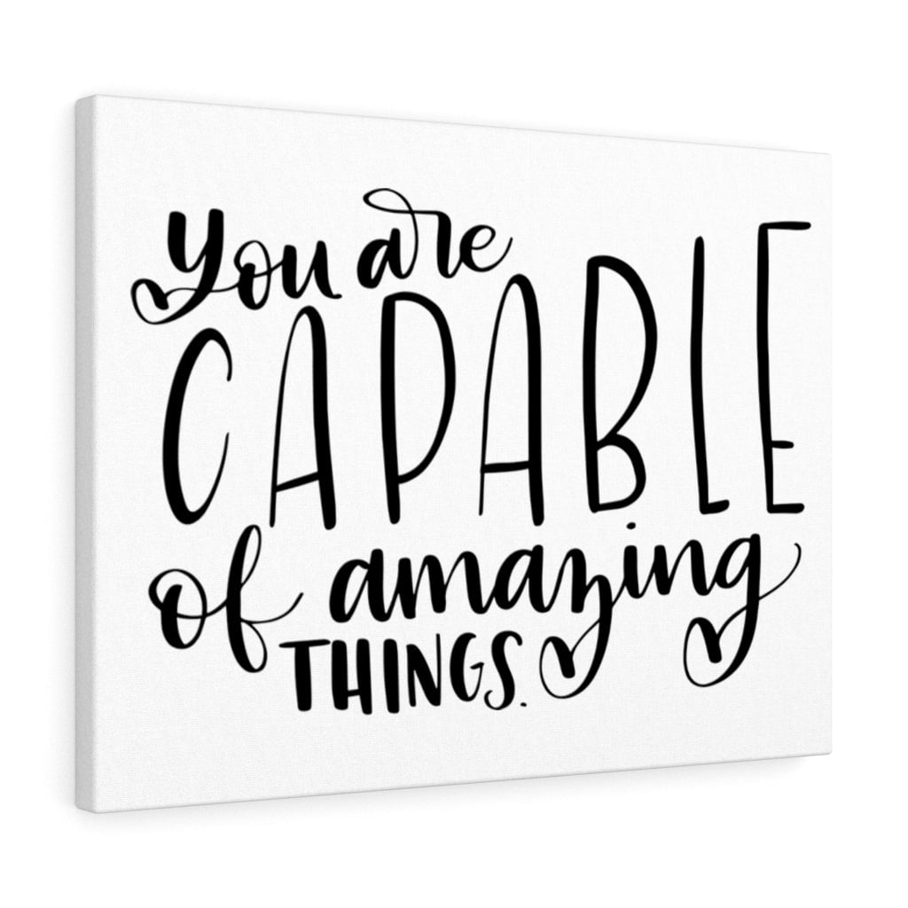 Inspirational Wall Art You Are Capable Wall Art Motivational Motto ...