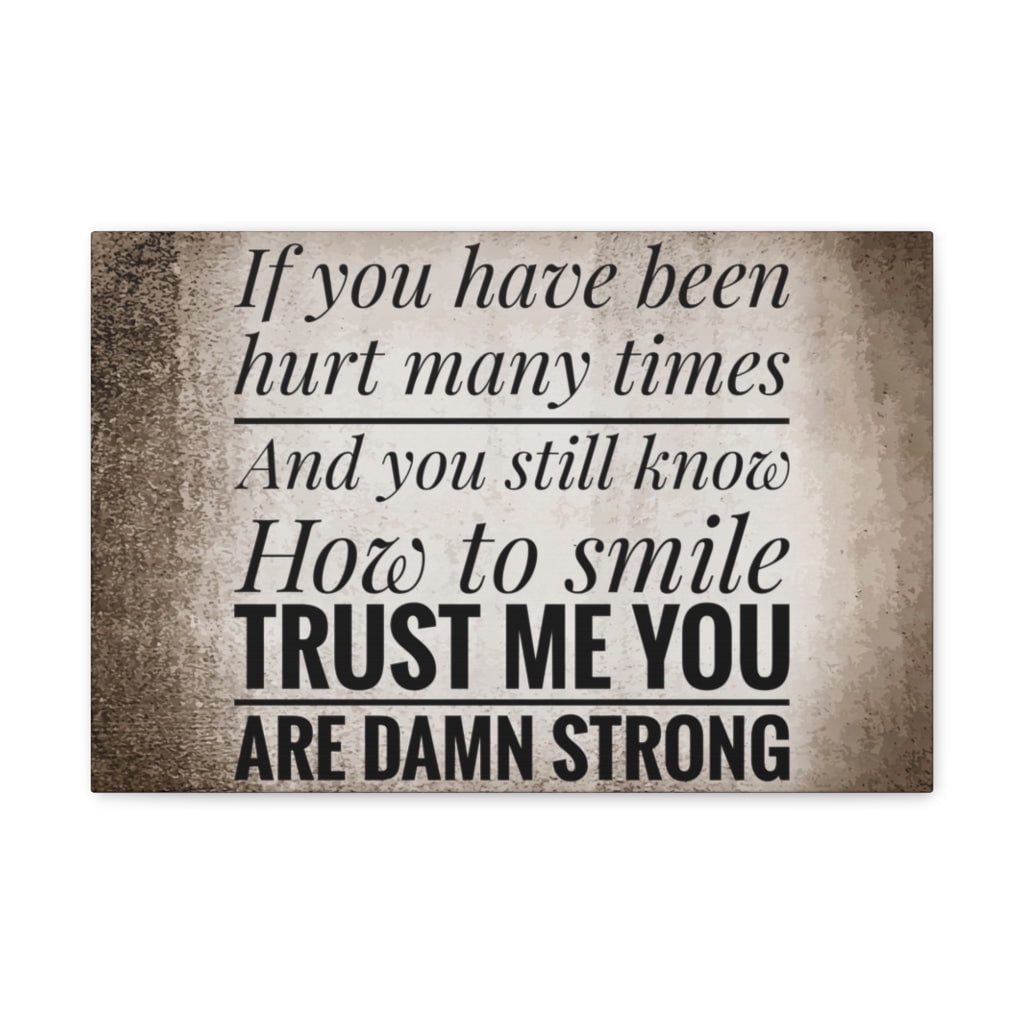 Inspirational Wall Art You Are Damn Strong Motivation Wall Decor for ...