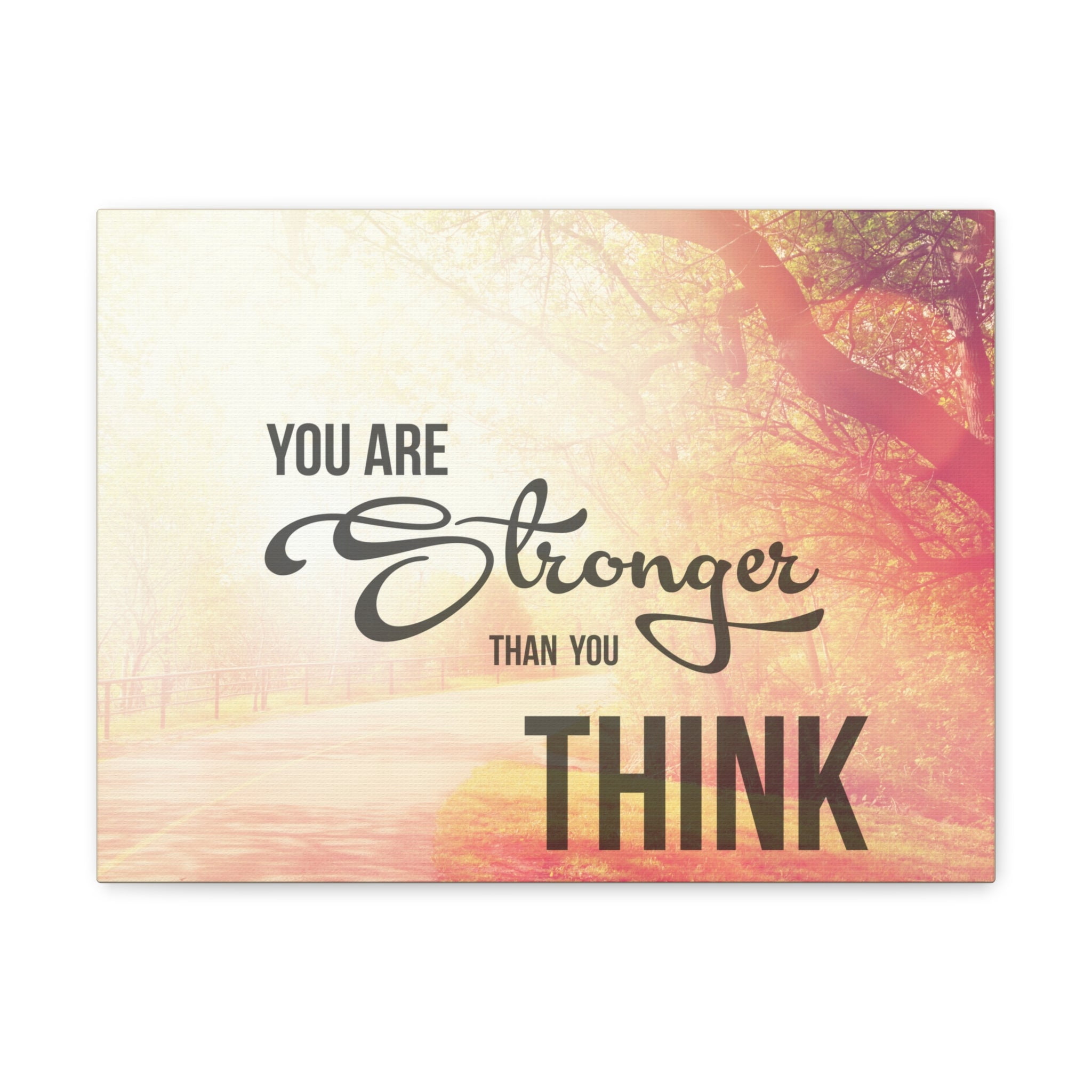 Inspirational Wall Art You Are Stronger Than You Think Pink Wall Art ...