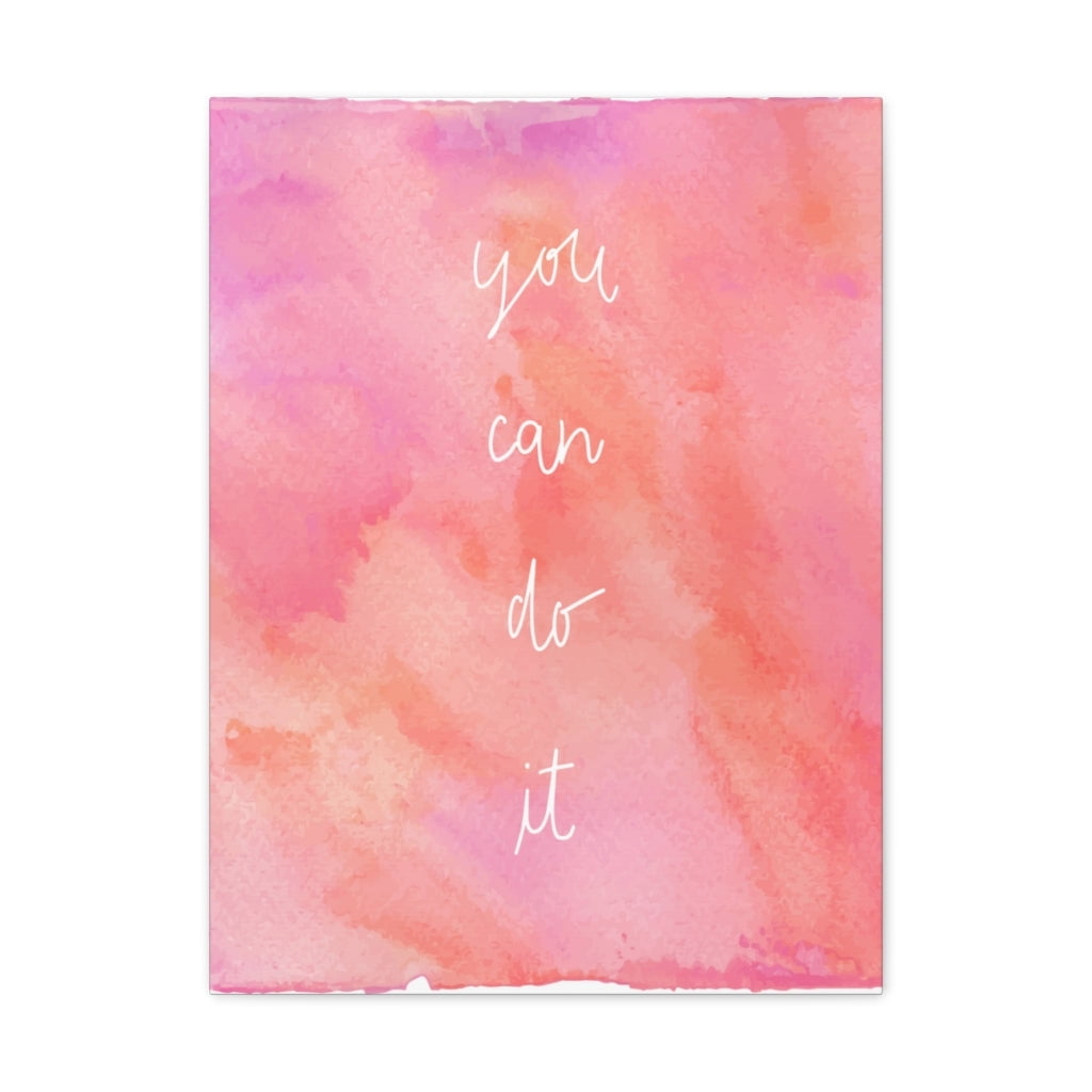 Inspirational Wall Art You Can Do It Pink Motivation Wall Decor for ...