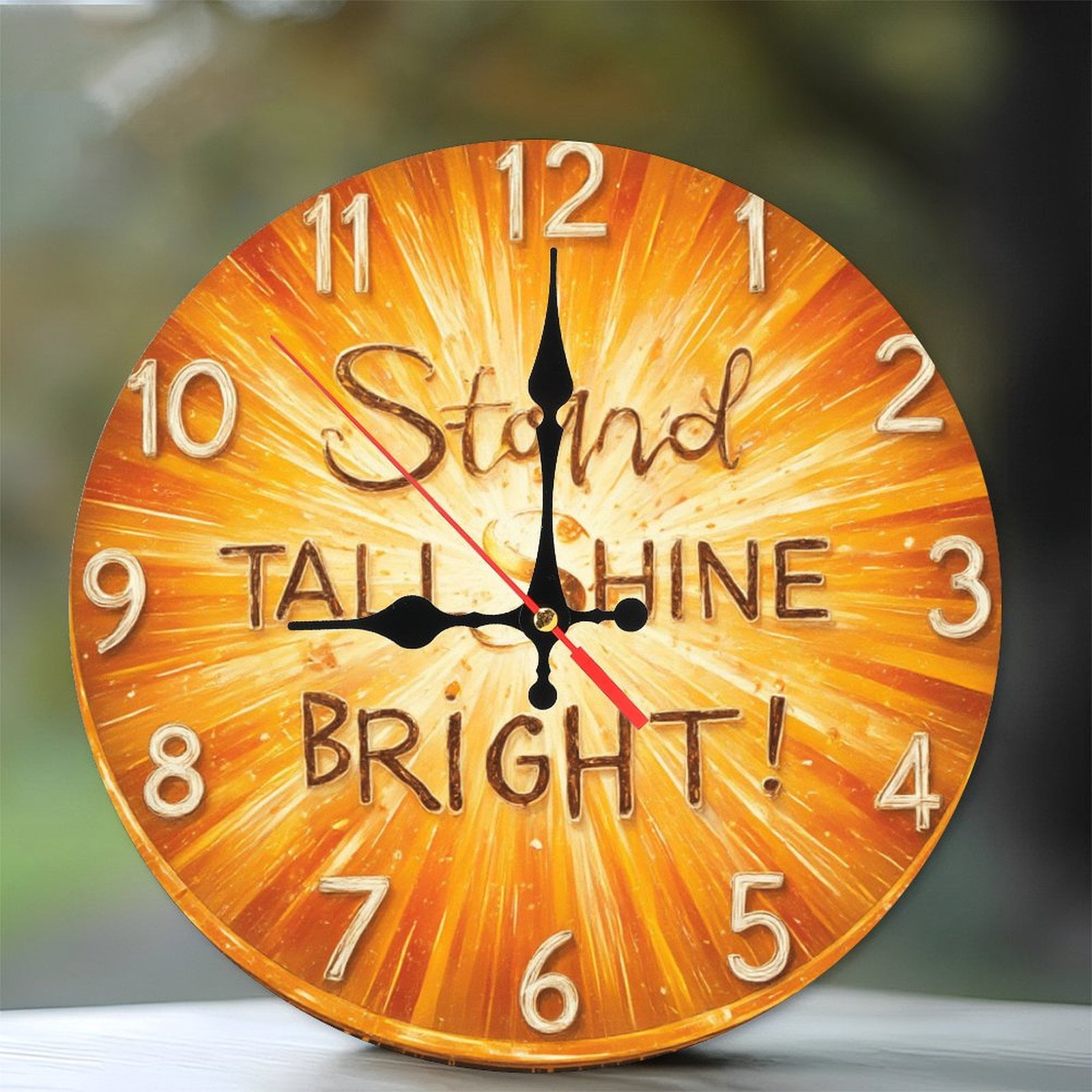 Inspirational Wall Clock Stand Tall Shine Bright Motivational Gift 10 ...