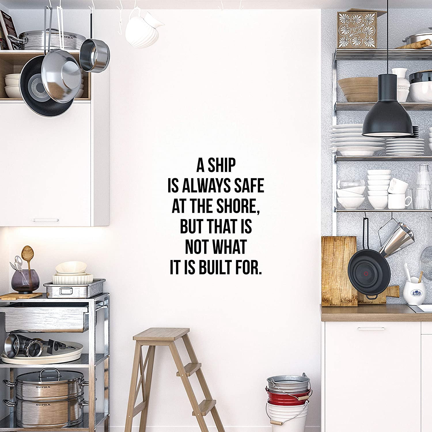 Inspirational Wall Decal Quote - "A Ship is Always Safe" - Walmart.com