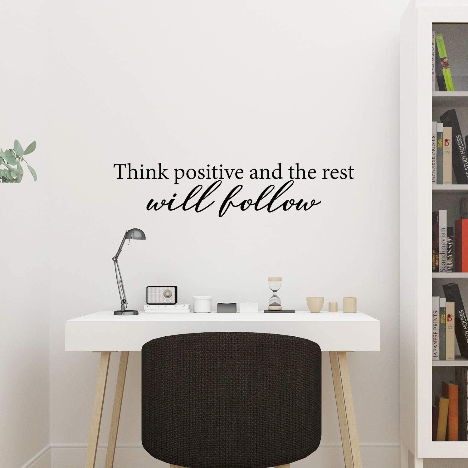 Inspirational Wall Decal - "Think Positive and the Rest Will Follow ...