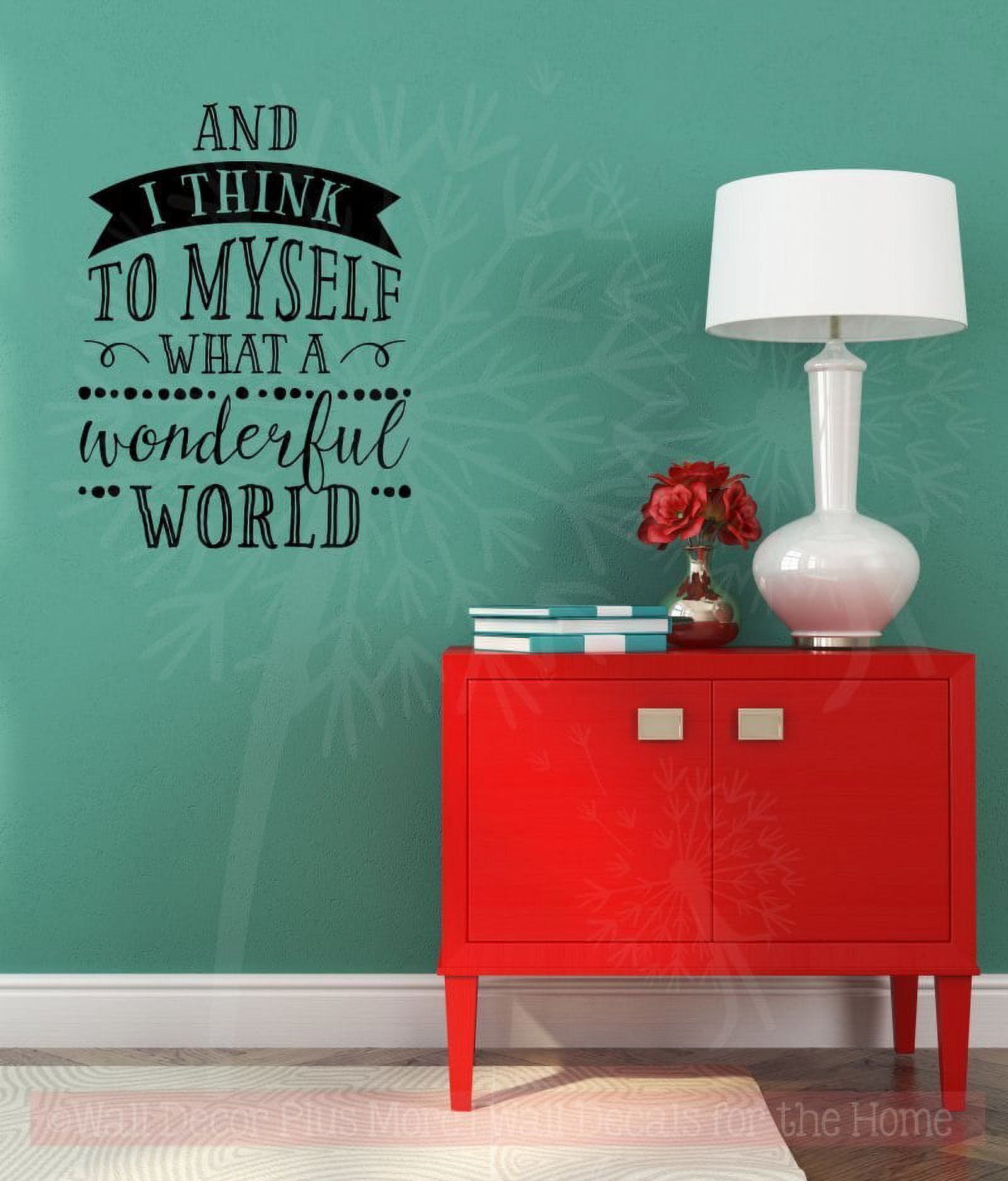 Inspirational Wall Decal What a Wonderful World Vinyl Art Letter ...