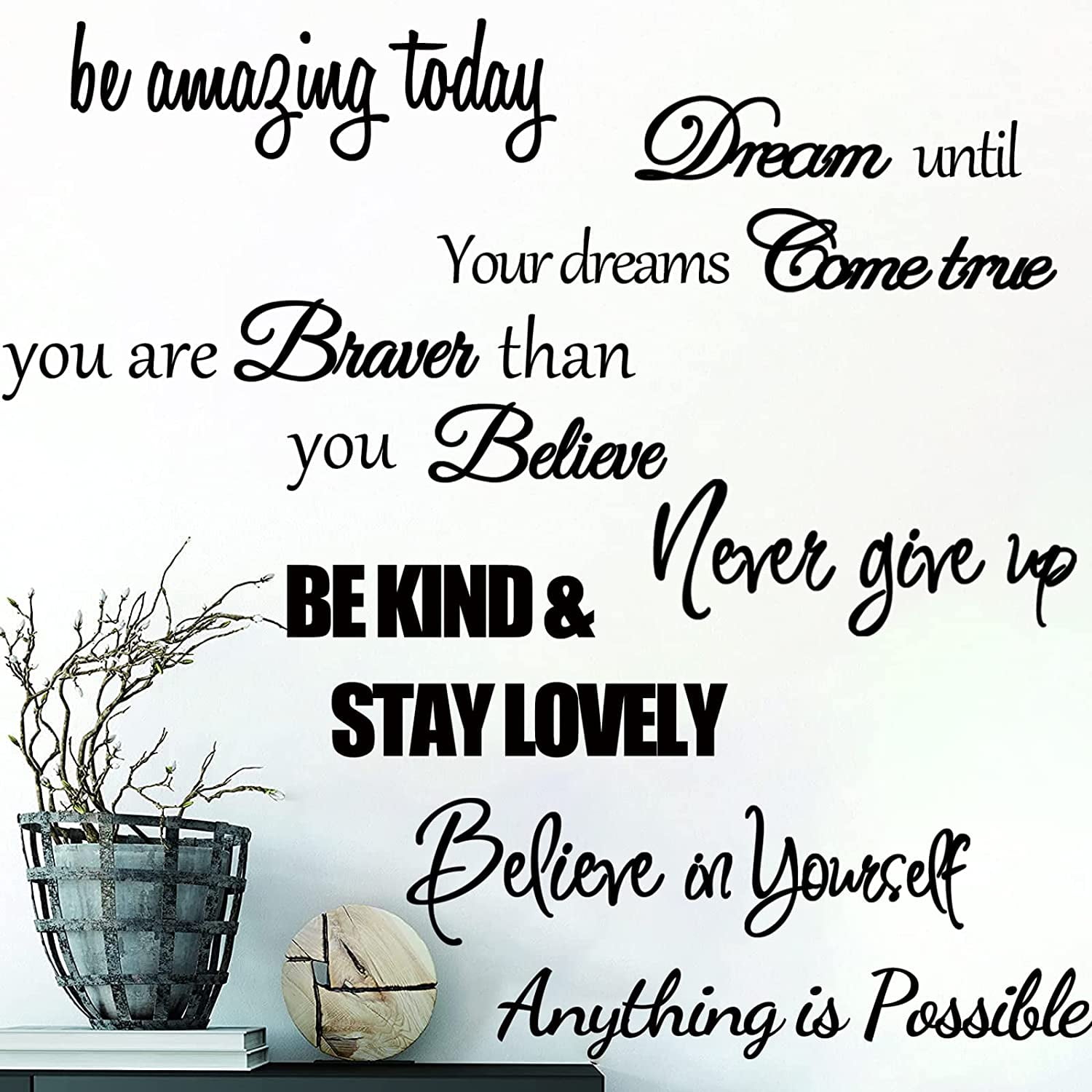 Inspirational Wall Decals Quotes Motivational Wall Stickers Vinyl ...