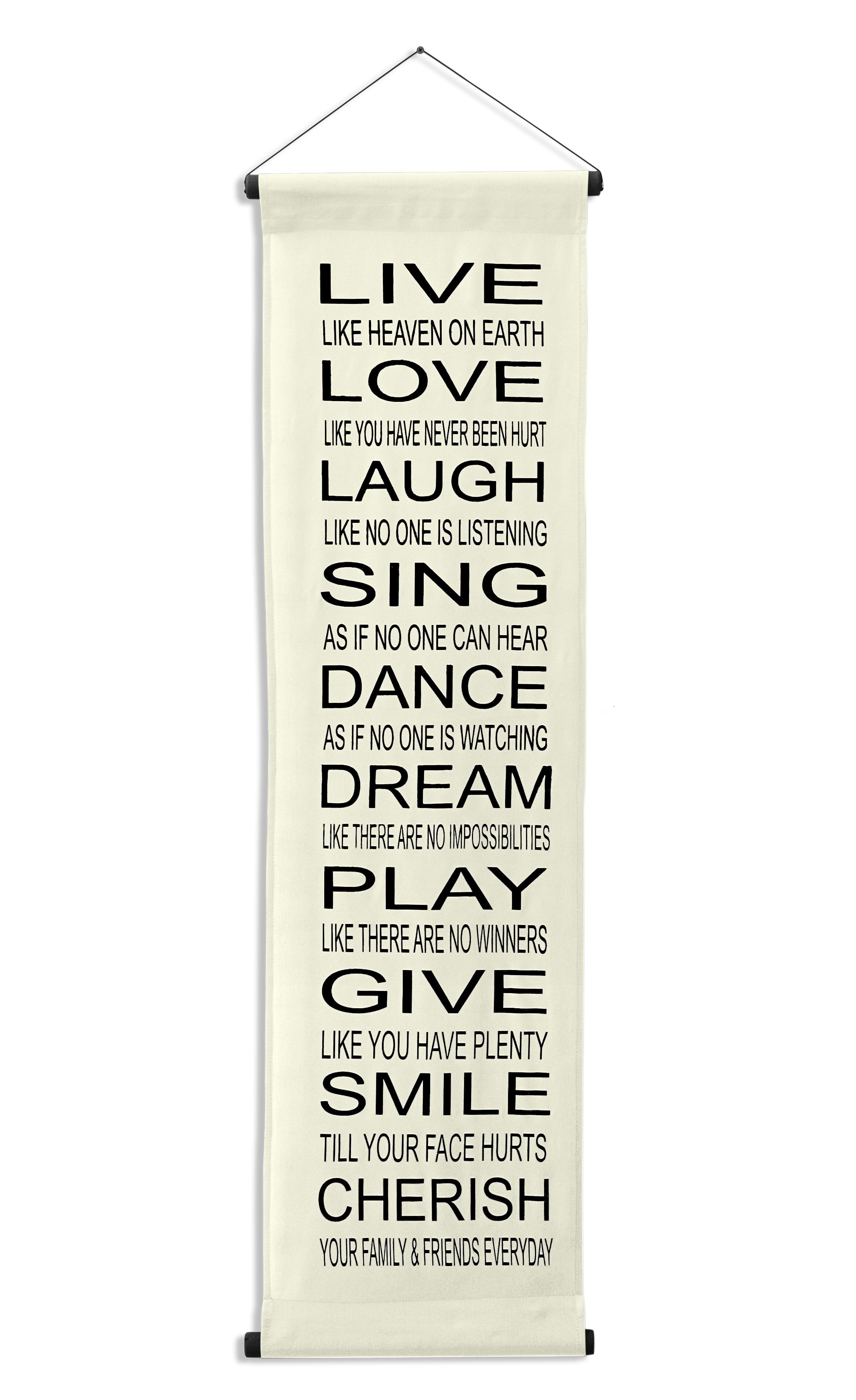 Inspirational Wall Decor Banner, Inspiring Quote Scroll, Affirmation ...