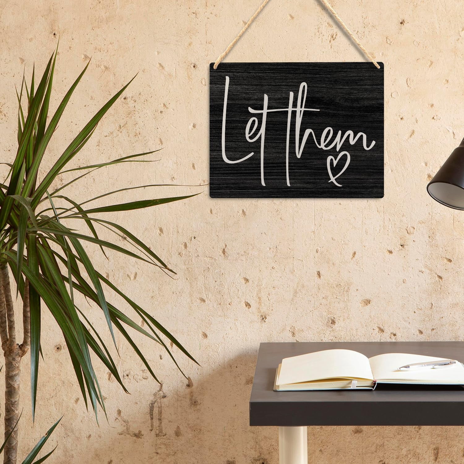Inspirational Wall Decor, Let Them Wooden Plaque Signs Wall Hanging ...