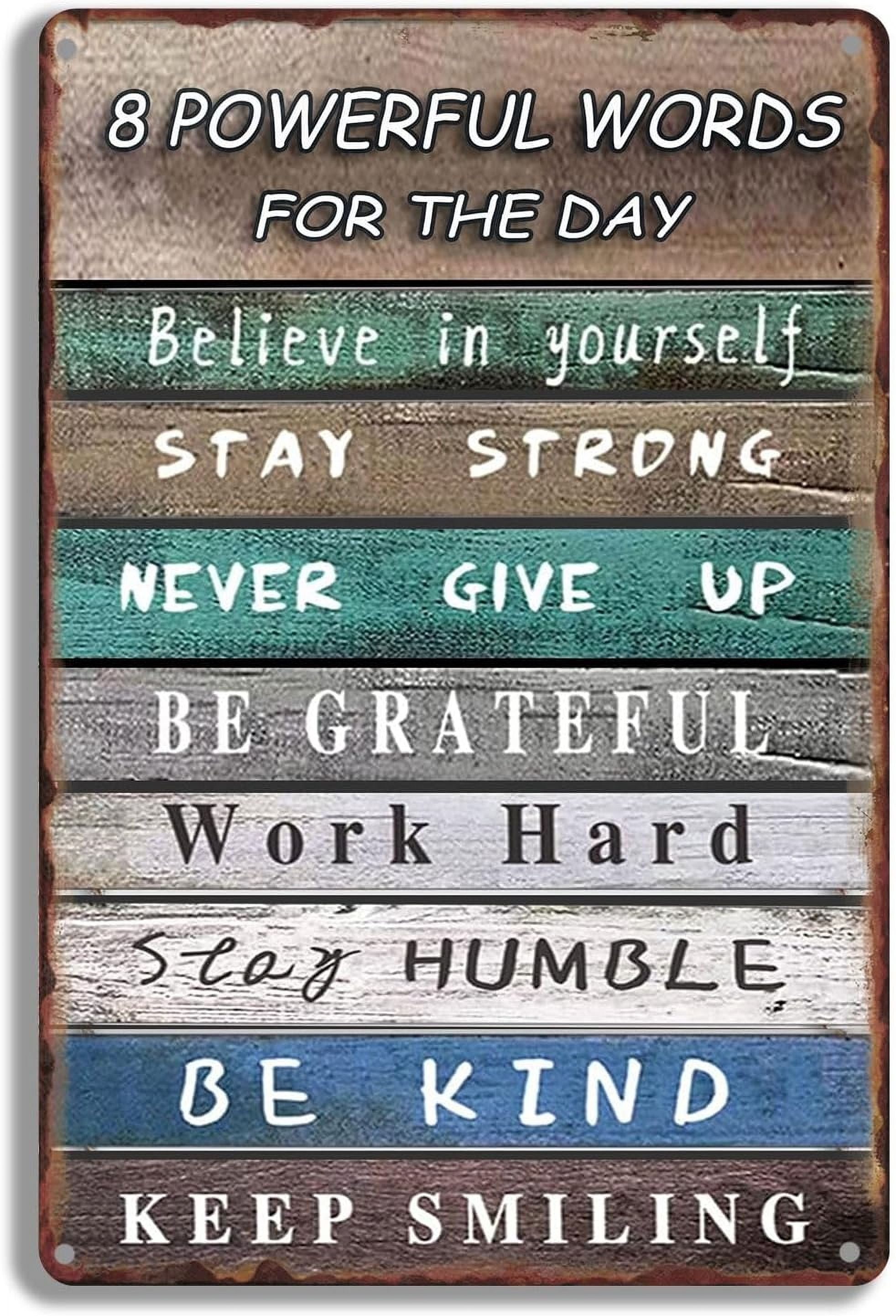 Inspirational Wall Decor Living Room Tin Sign motivational Wall Art ...