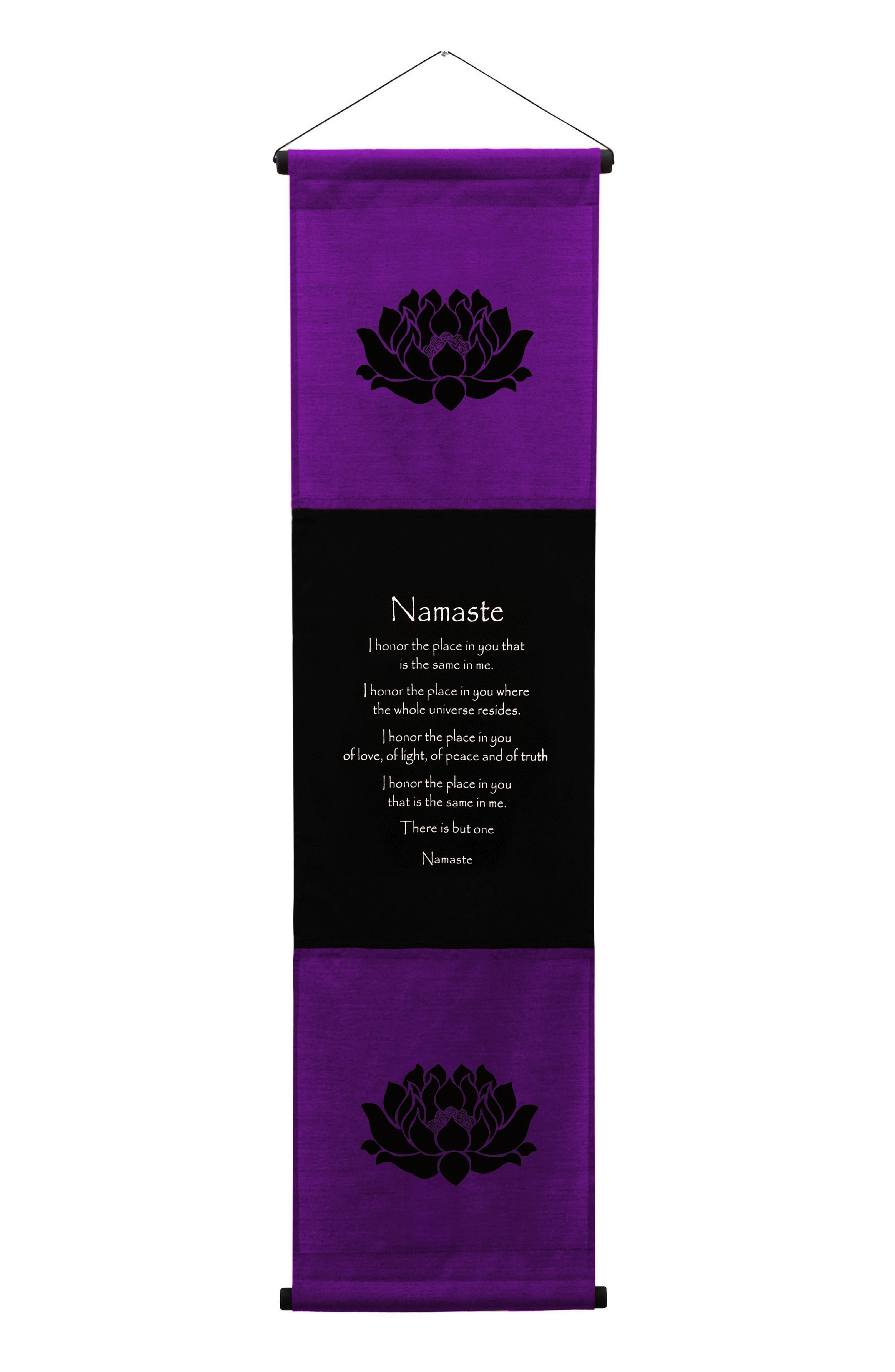 Inspirational Wall Decor Namaste Banner Art, Inspiring Quote Wall Hanging Scroll, Motivational ...