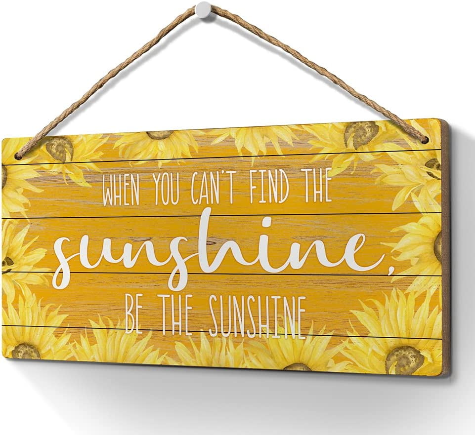 Inspirational Wall Decor Sign-Be The Sunshine 10x5 Inch,Rustic ...
