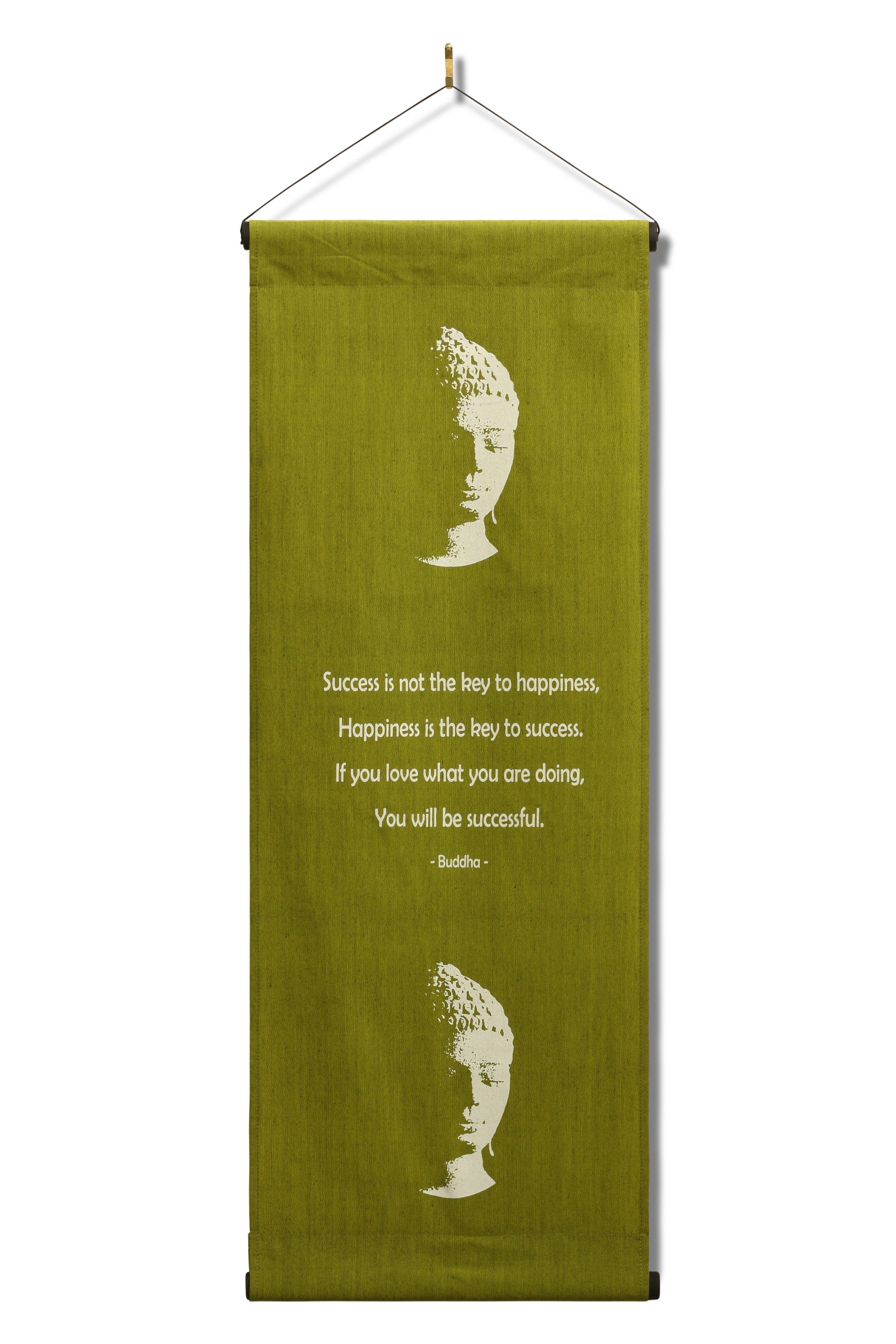 Inspirational Wall Hanging Scroll "Buddha - Success Is Not The Key To ...
