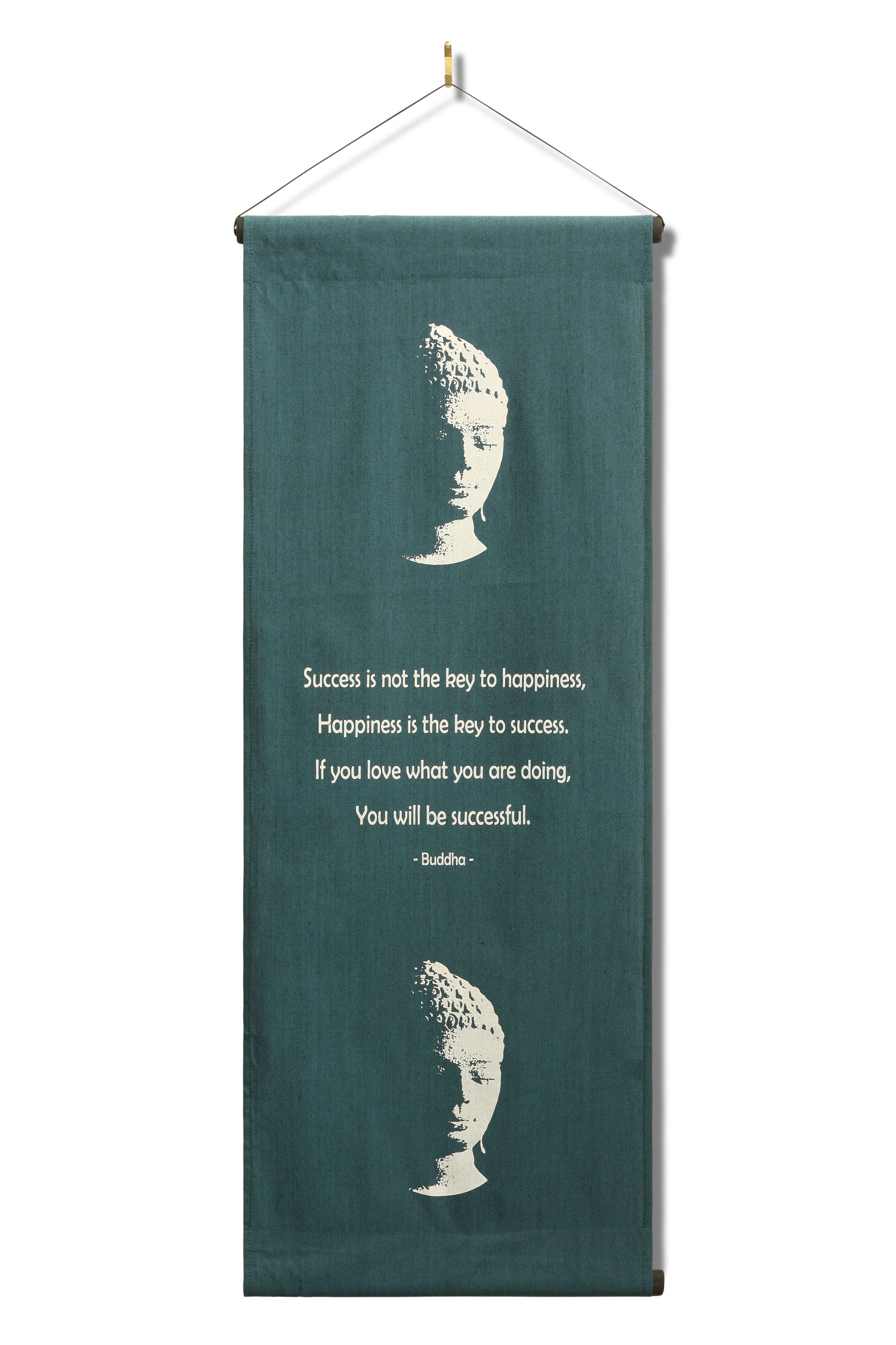 Inspirational Wall Hanging Scroll "Buddha - Success Is Not The Key To ...