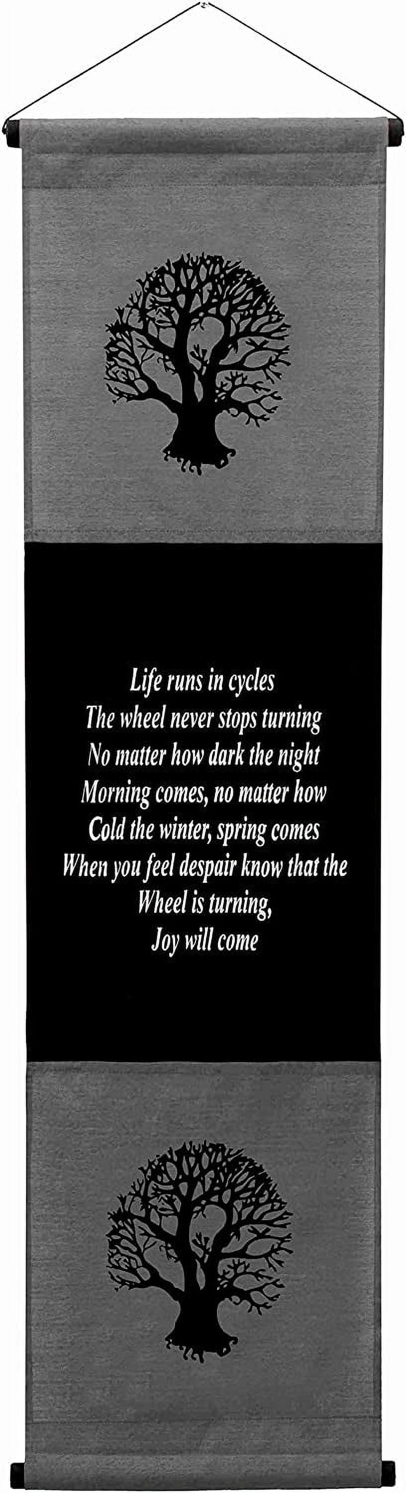 Inspirational Wall Life Run in Cycles Banner Art, Inspiring Quote Wall ...