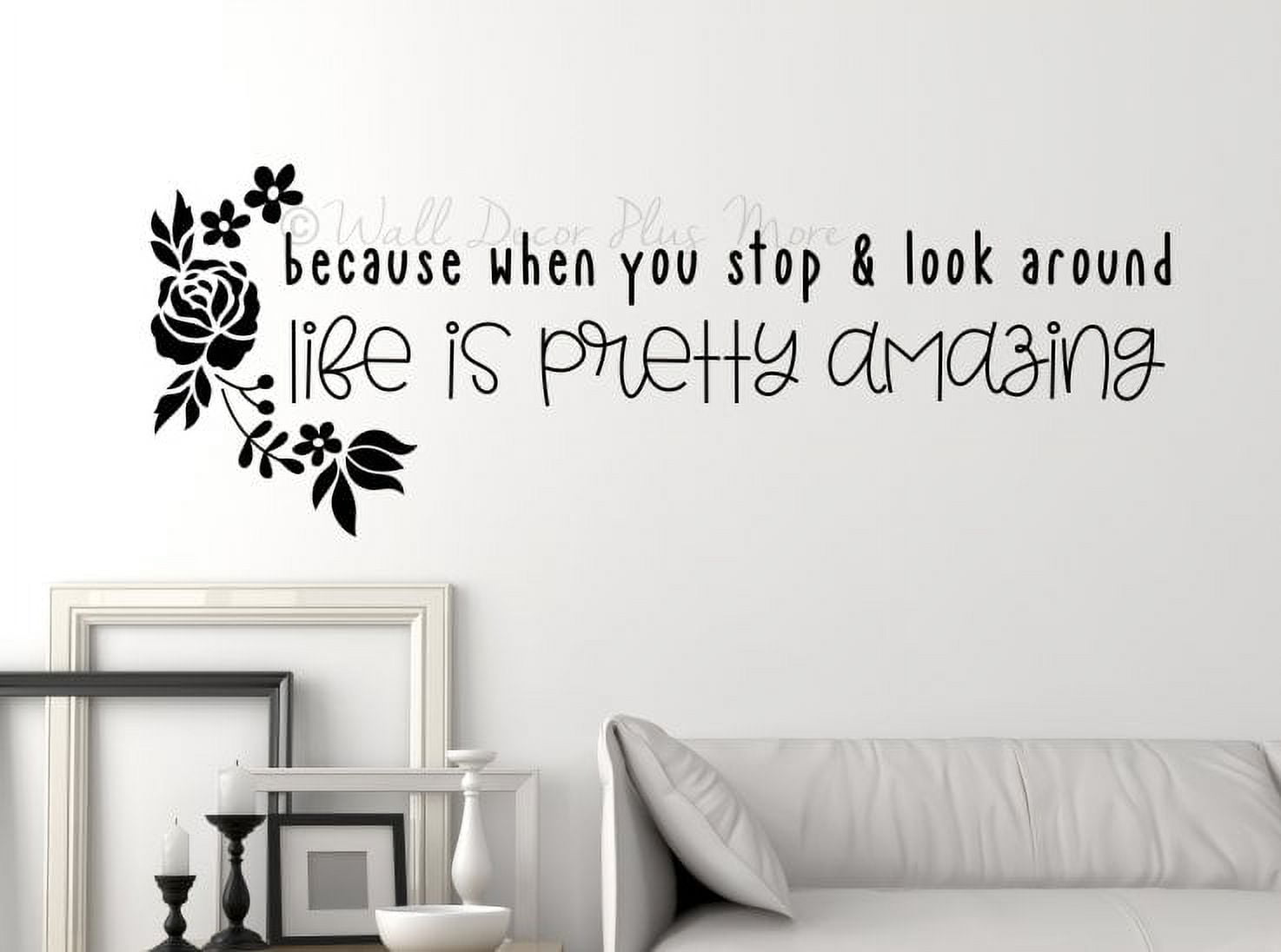 Inspirational Wall Quote Decals Life Is Amazing Vinyl Wall Word ...