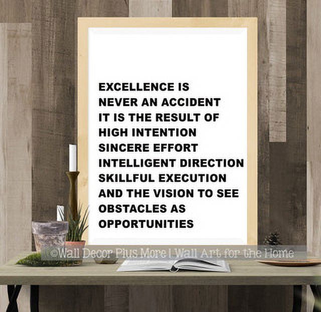 Inspirational Wall Sticker Quotes - Excellence Is... - Die-Cut Vinyl ...