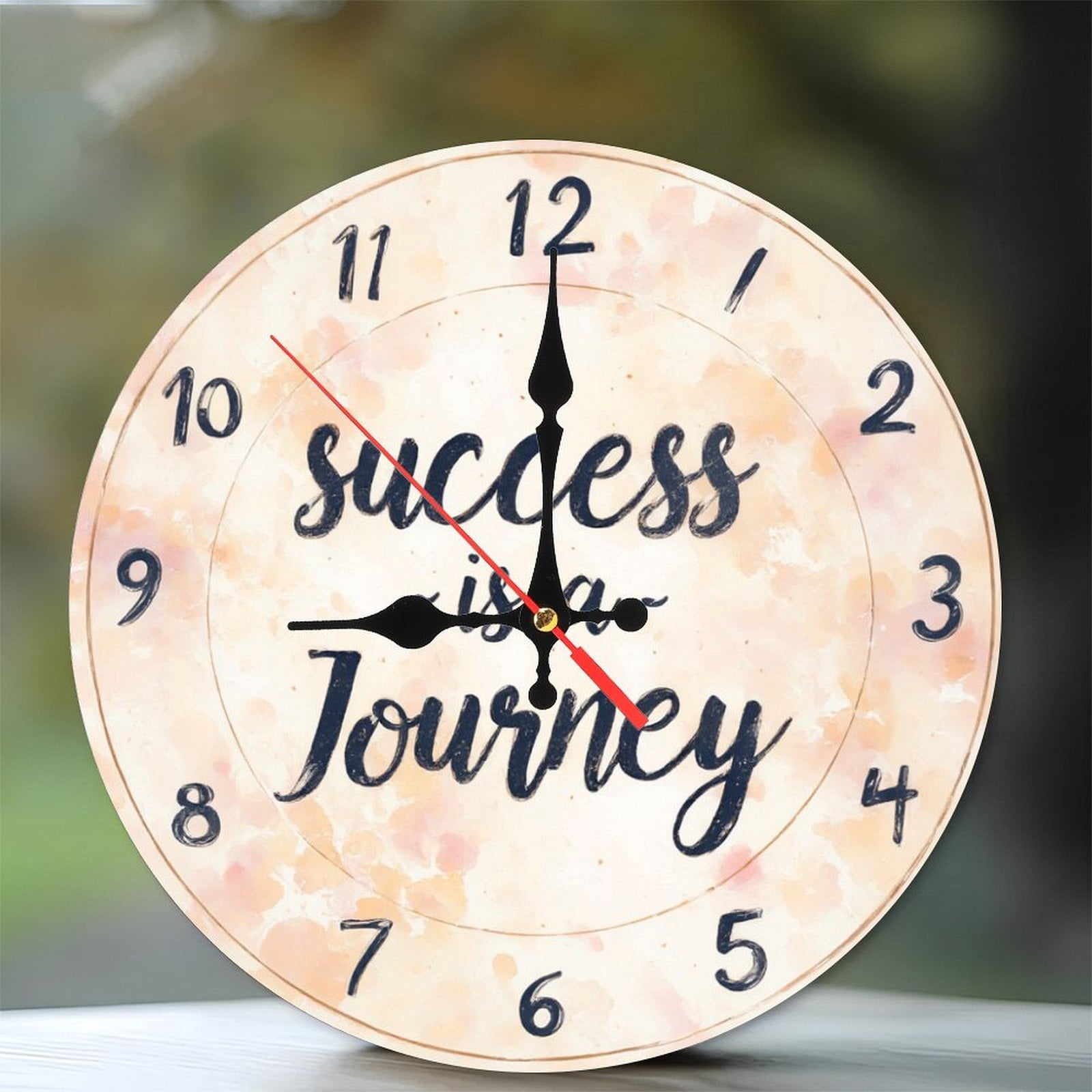 Inspirational Watercolor Clock Wall Decor Success Journey Quote Art 10 ...