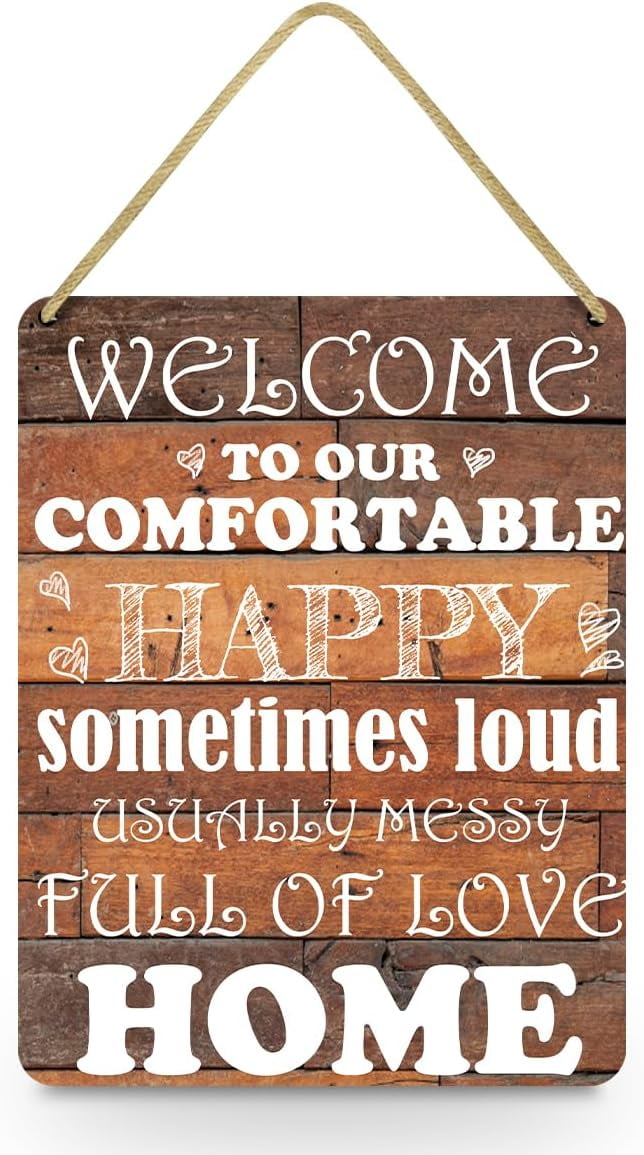 Inspirational Welcome Home Sign Wooden Sign Rustic Motivational Hanging ...