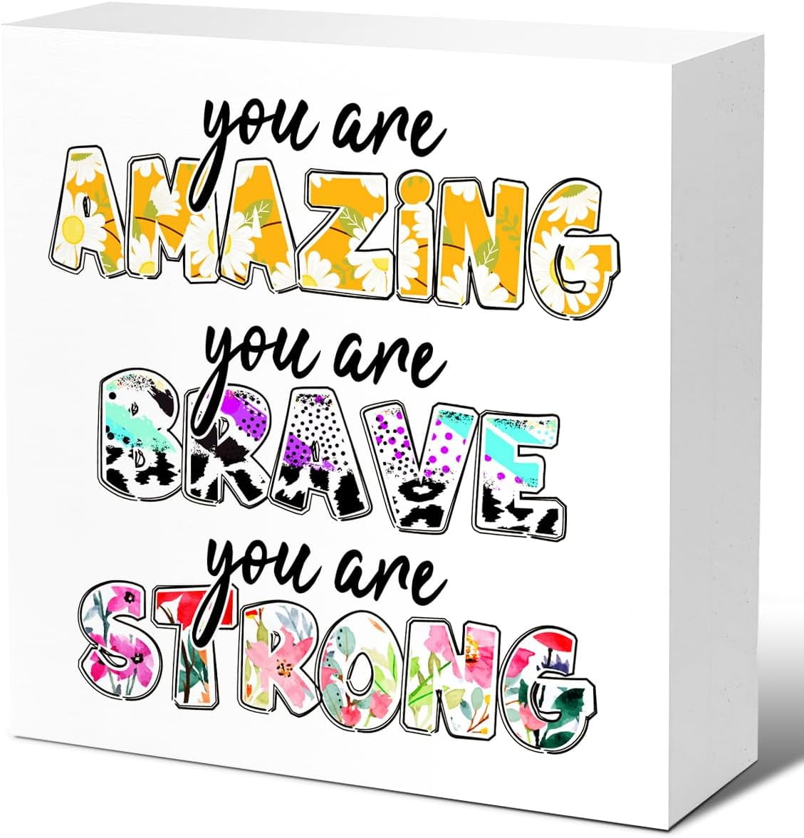 Inspirational Wood Block Signs Never Let Anyone Dull Your Sparklex ...