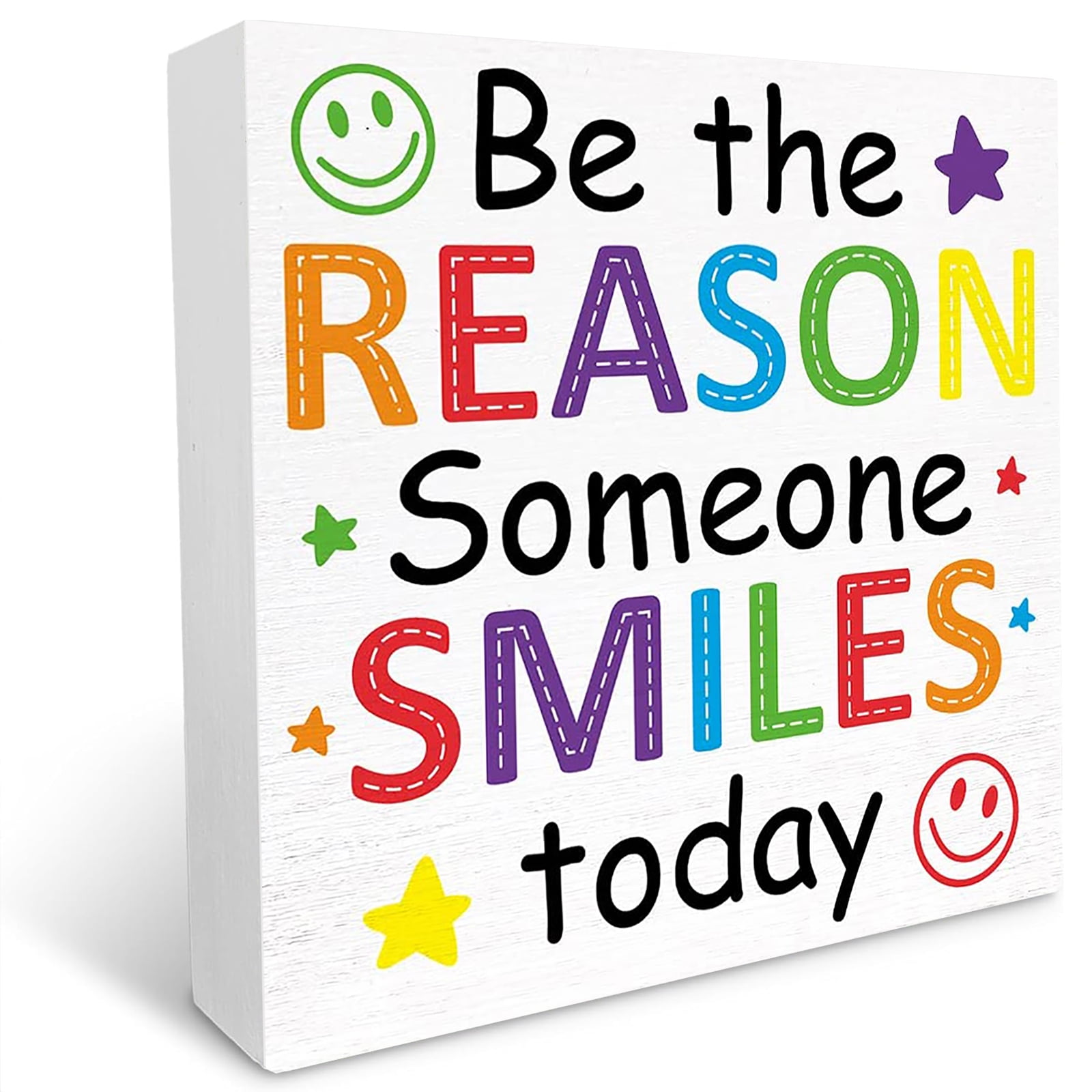 Inspirational Wood Box Sign Be the Reason Someone Smiles Today Wooden ...