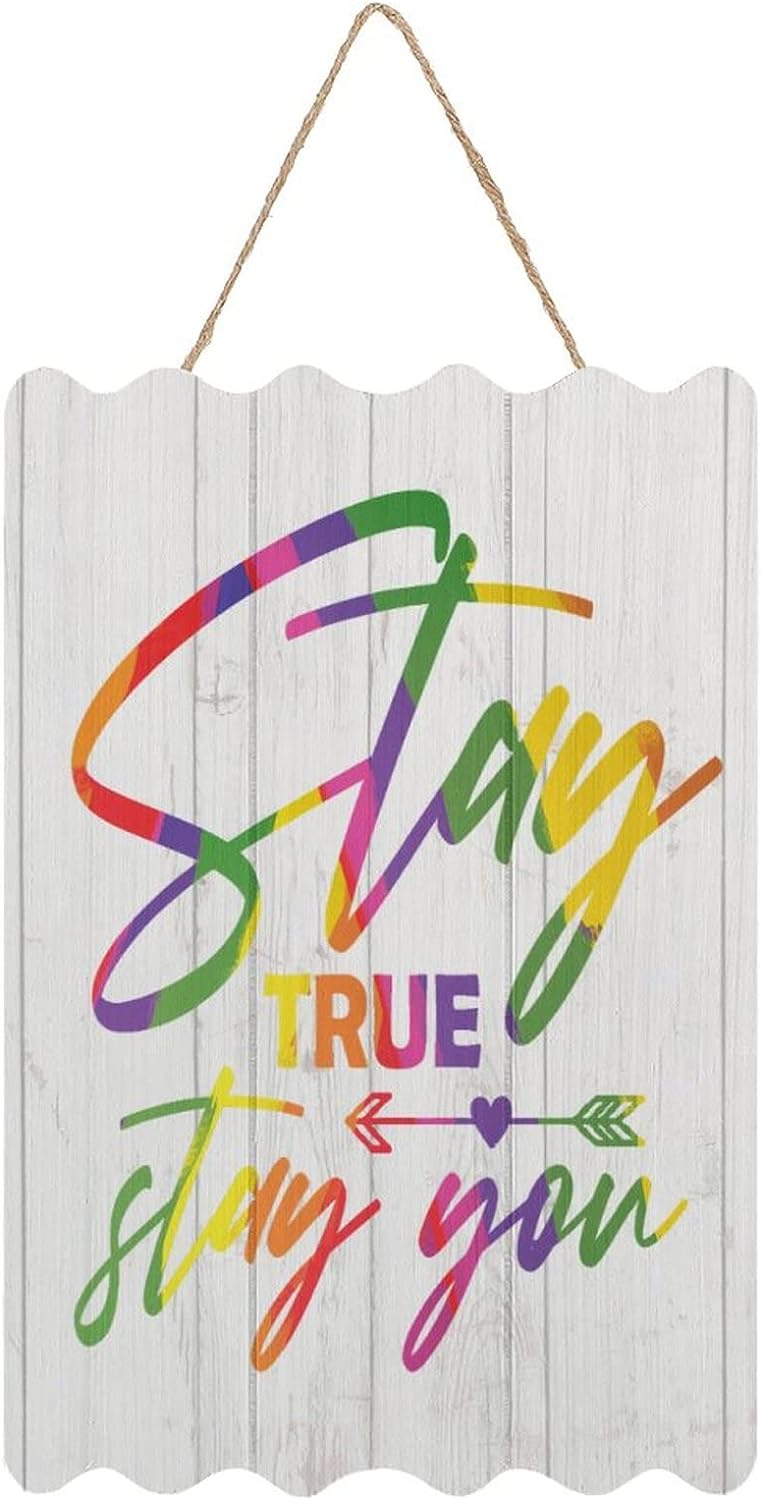 Inspirational Wood Sign Plaque Stay True Stay You Vertical Wood Plaque ...