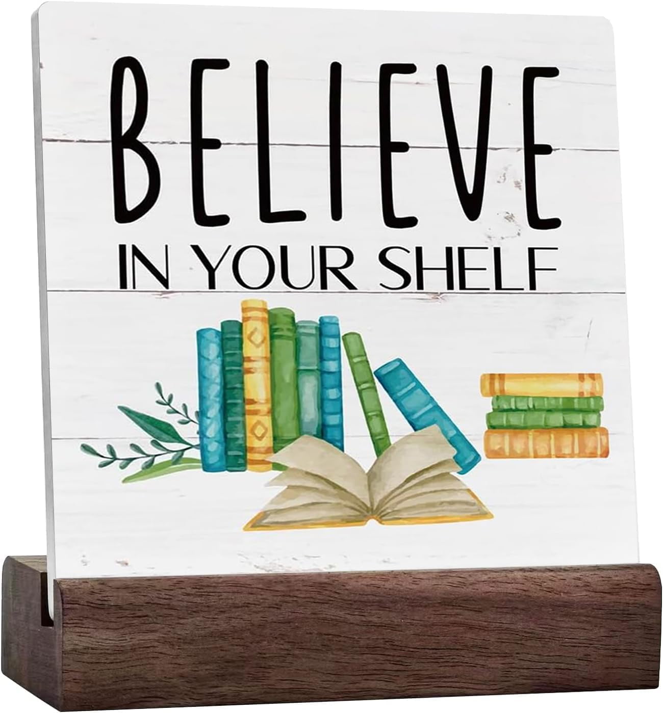 Inspirational Wood Signs, Ceramic Table Sign Desk Decor, Table ...