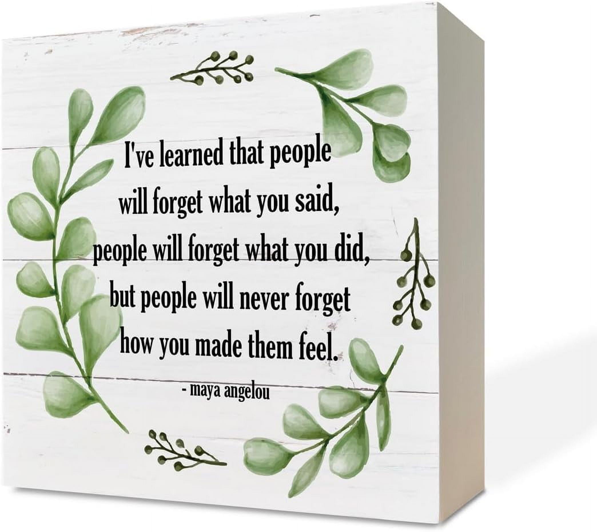 Inspirational Wood Signs,Wooden Box Sign Desk Decor,Home Table Decor ...