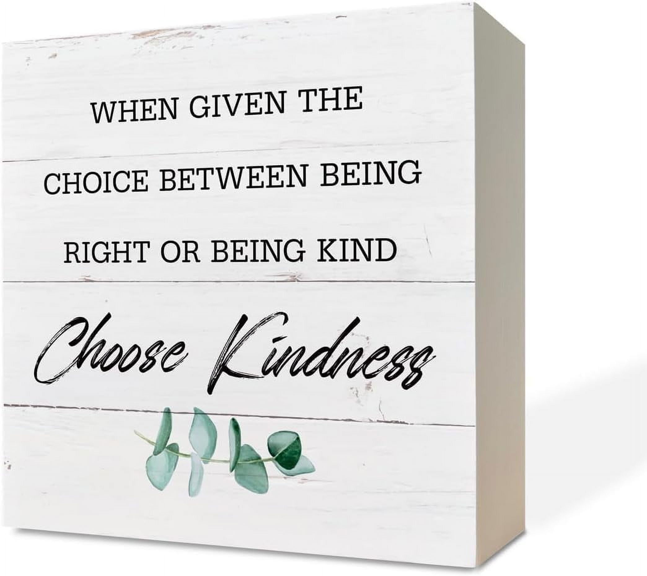 Inspirational Wood Signs Wooden Box Sign Desk Decor Rustic Home ...