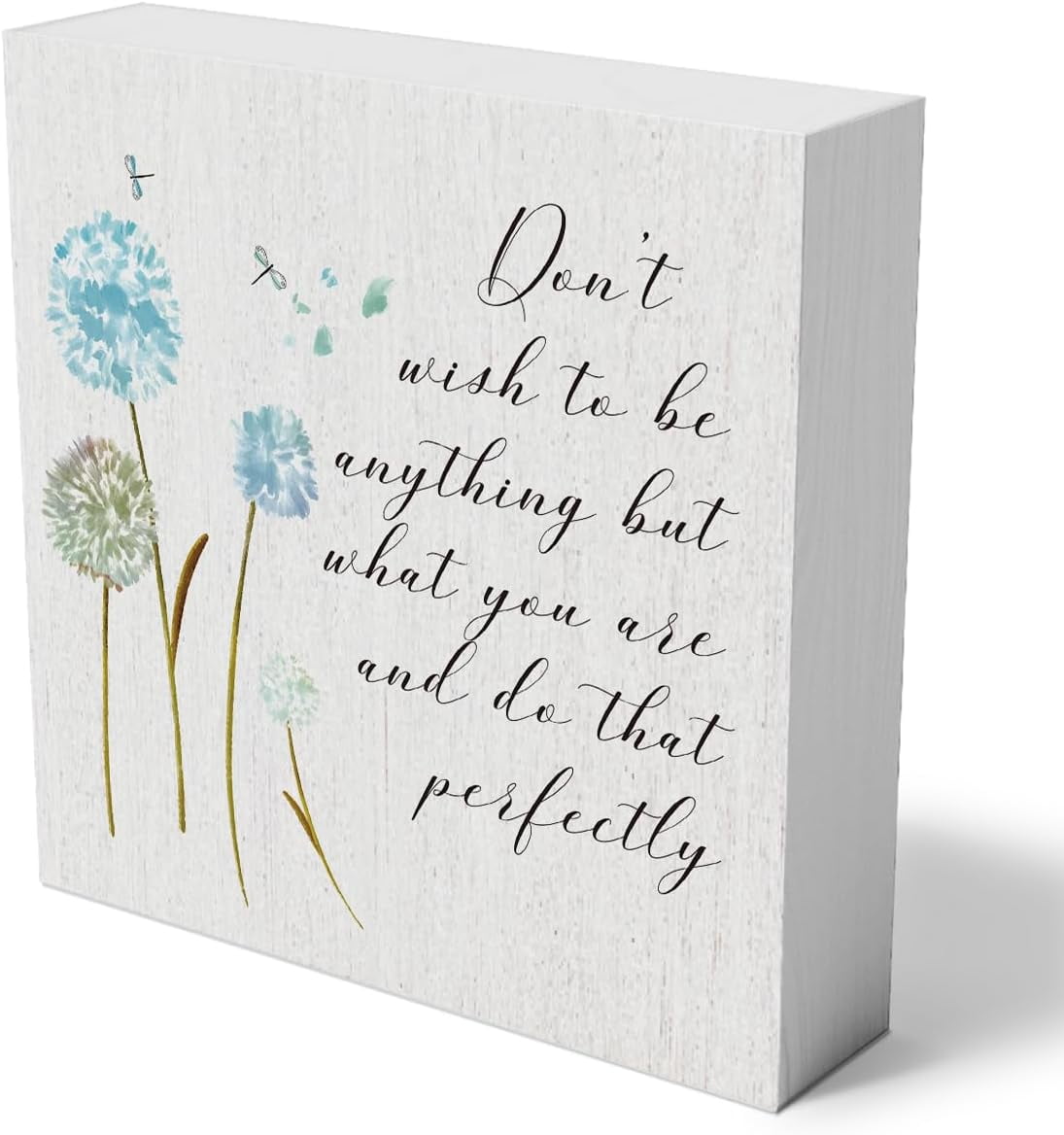 Inspirational Wooden Box Sign Decorative Don't Wish to Be Anything But ...