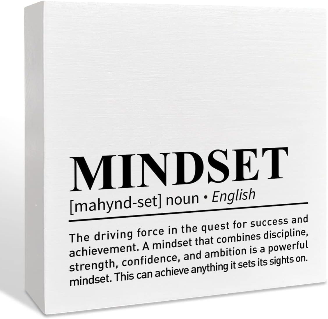 Inspirational Wooden Box Sign, Mindset Definition, Inspirational Home ...
