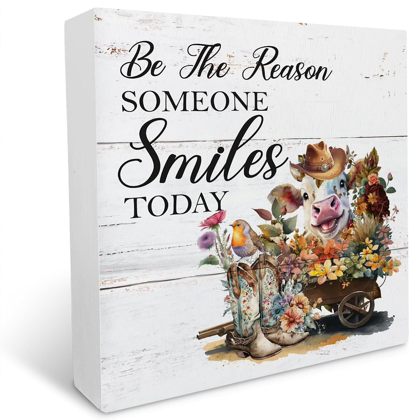Inspirational Wooden Signs,Be the Reason Someone Smiles Today Wood Box ...