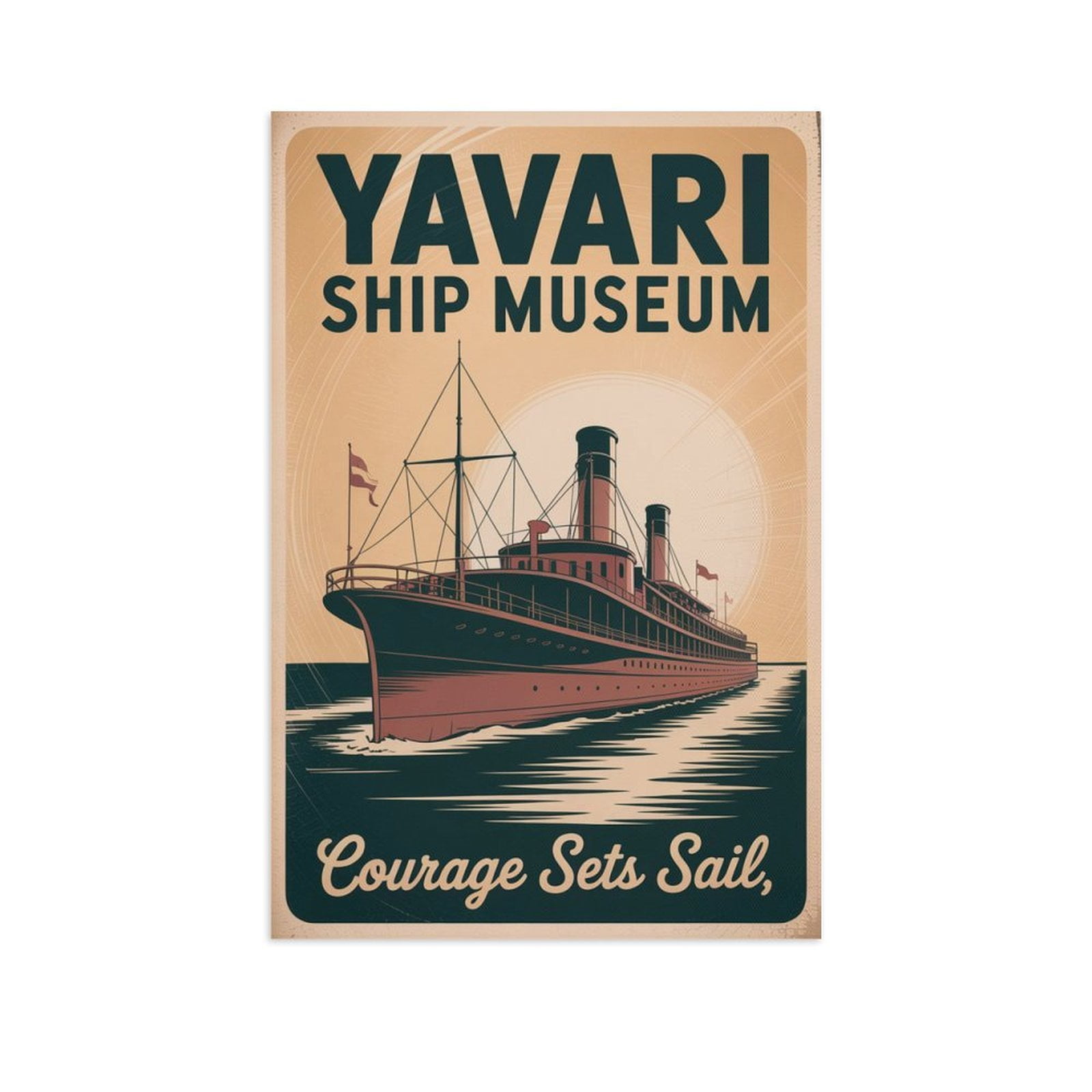 Inspirational Yavari Ship Museum Retro Travel Motivational Poster Wall ...